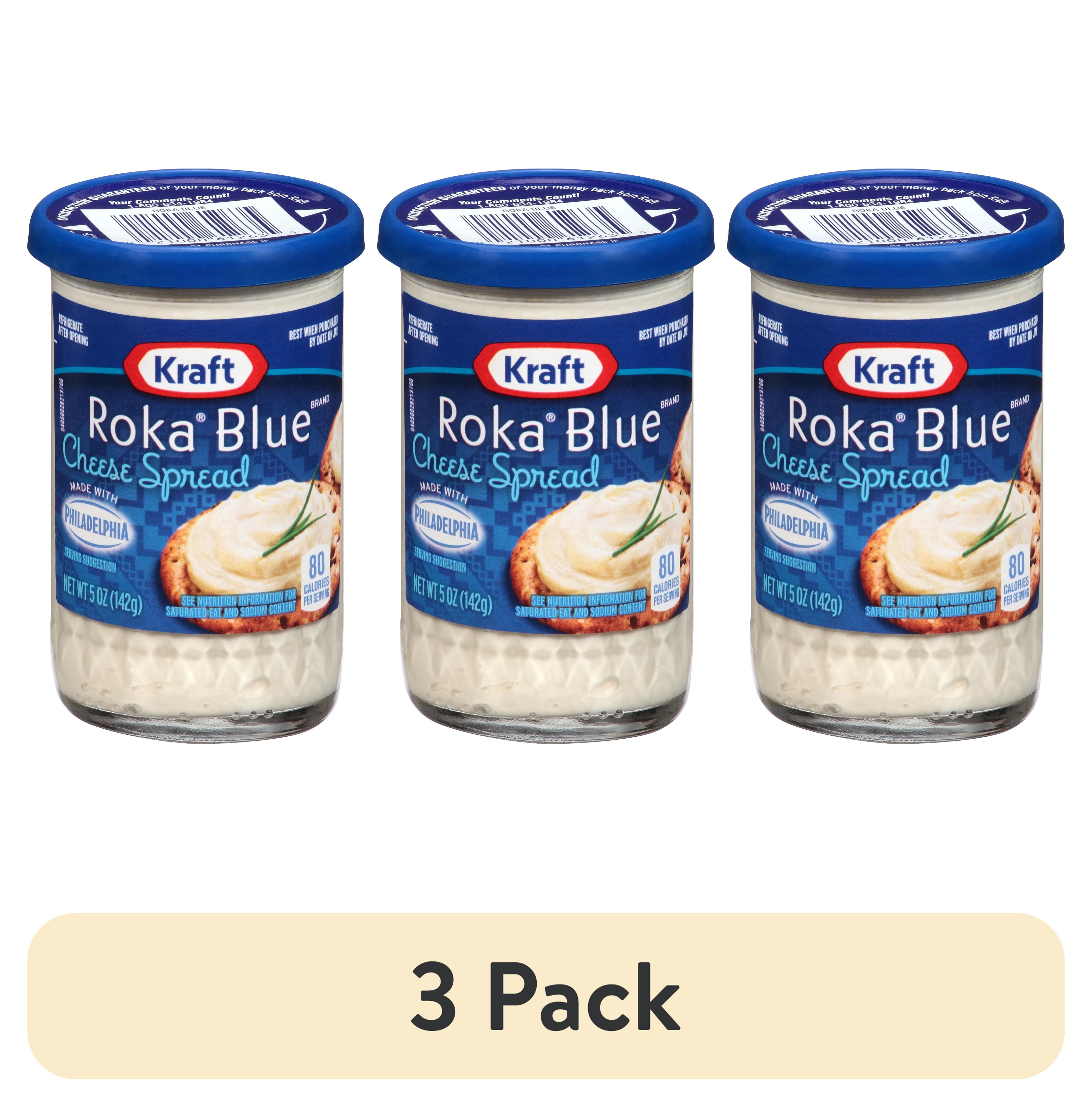 (3 pack) Kraft Roka Blue Cheese Spread with Philadelphia Cream Cheese, 5 oz Jar - Walmart.com