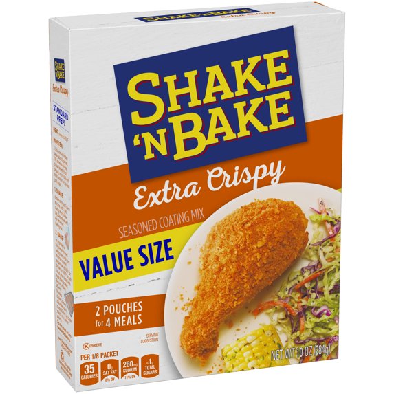 Shake 'N Bake Extra Crispy Seasoned Coating Mix, 10 oz Box, Crispy ...