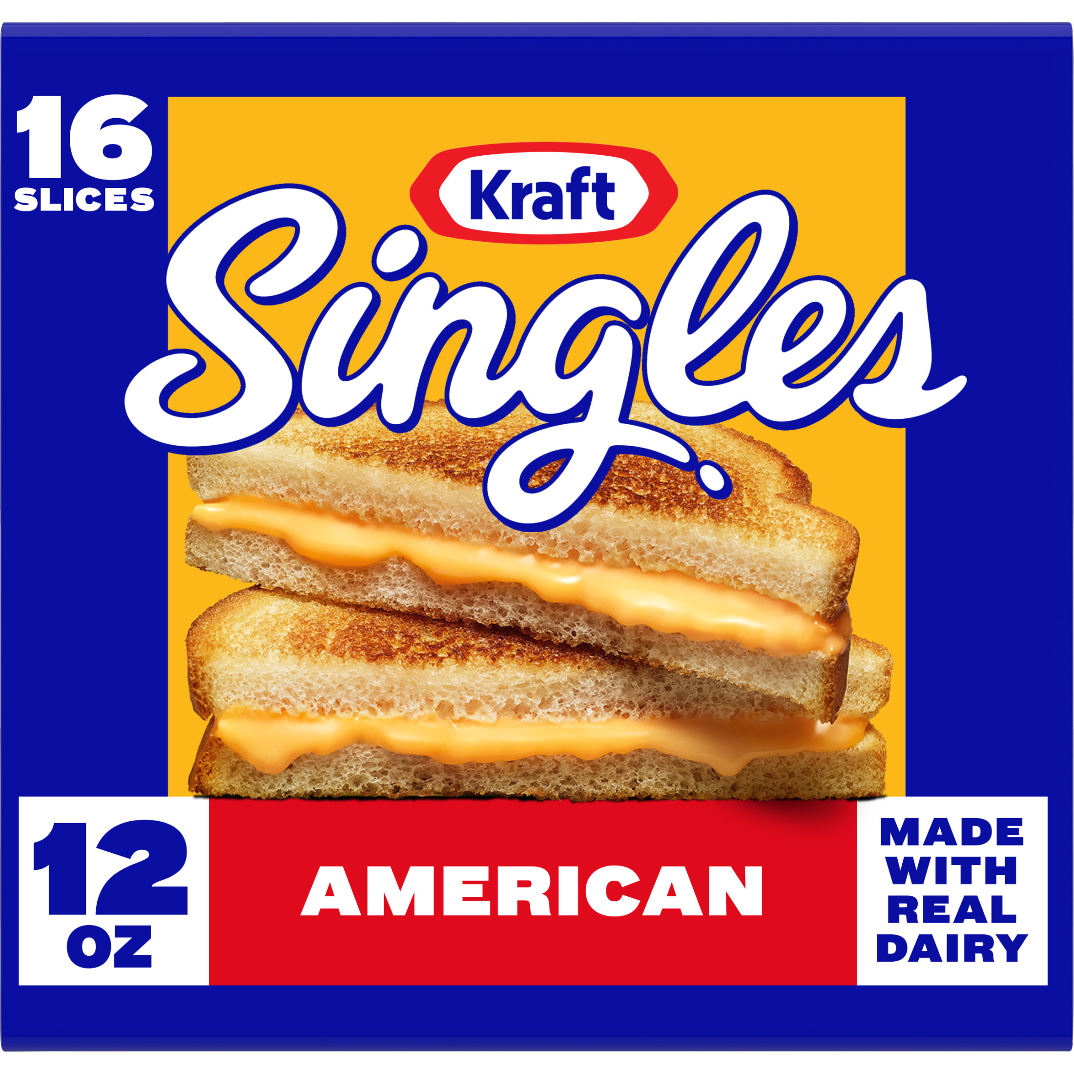 Great Value Singles American Pasteurized Prepared Cheese Product, 16 oz ...