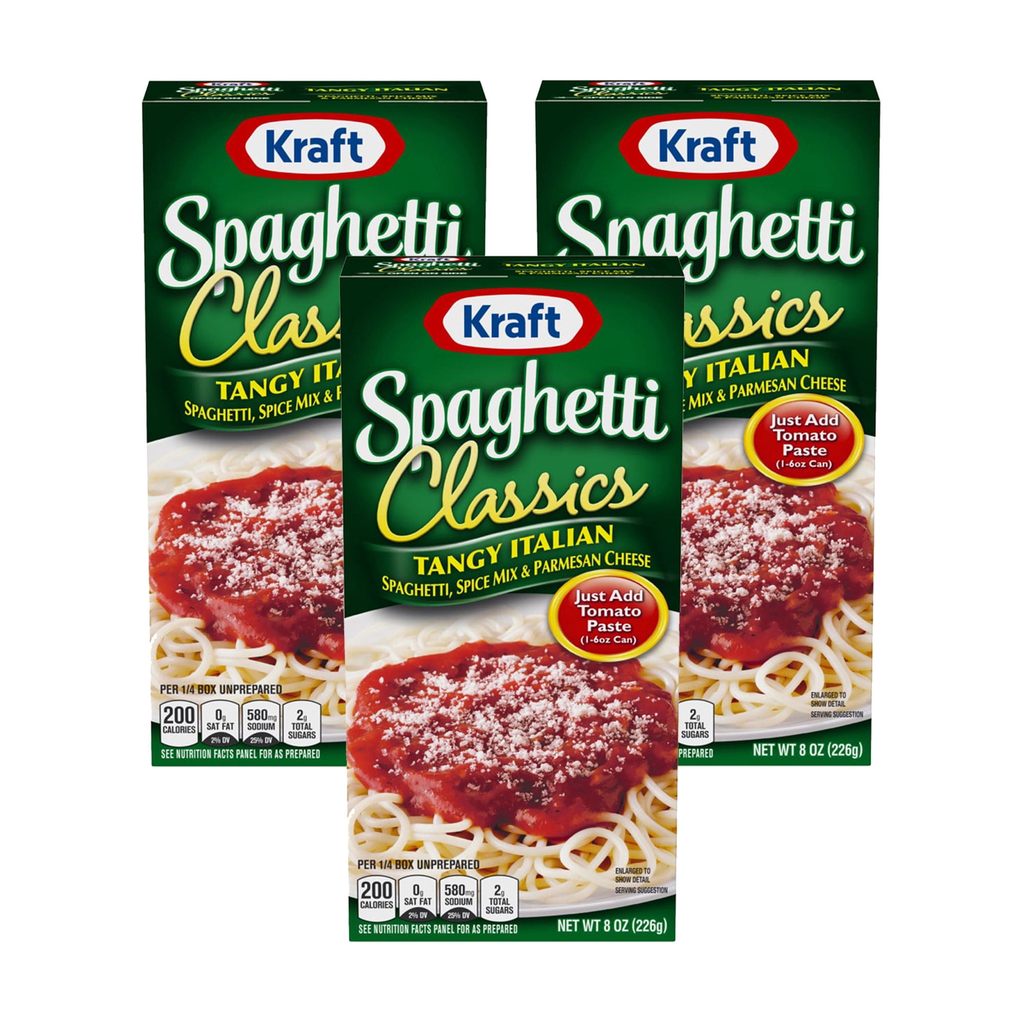 Kraft Spaghetti Mix, Tangy Italian, Spices and Parmesan Cheese, 8 oz ...