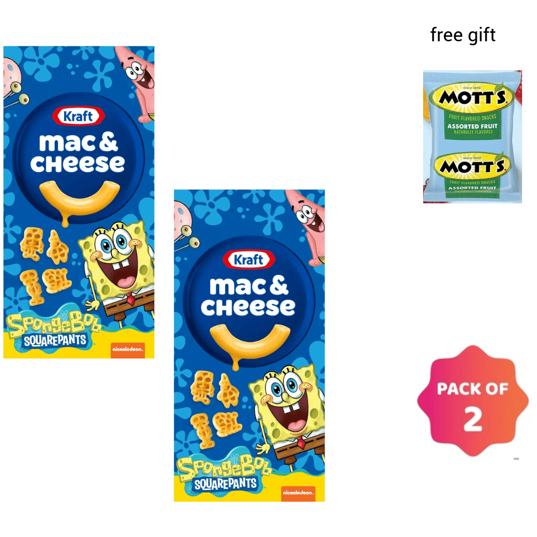 Kraft Spongebob Shapes Mac & Cheese - 5.5oz pack of 2 - Walmart.com
