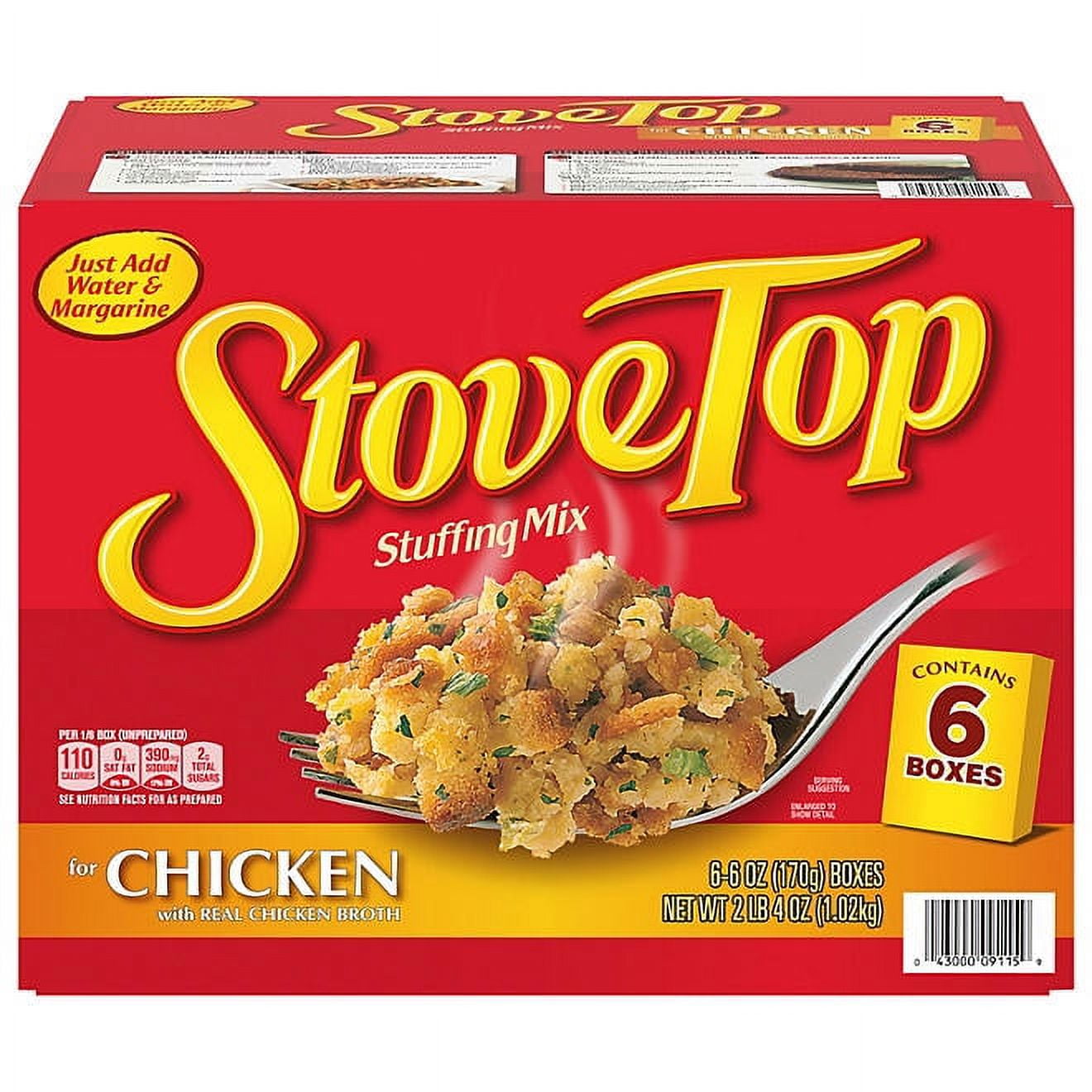 Kraft Stove Top Chicken Stuffing Mix (6 oz., 6 pk.) - Walmart.com
