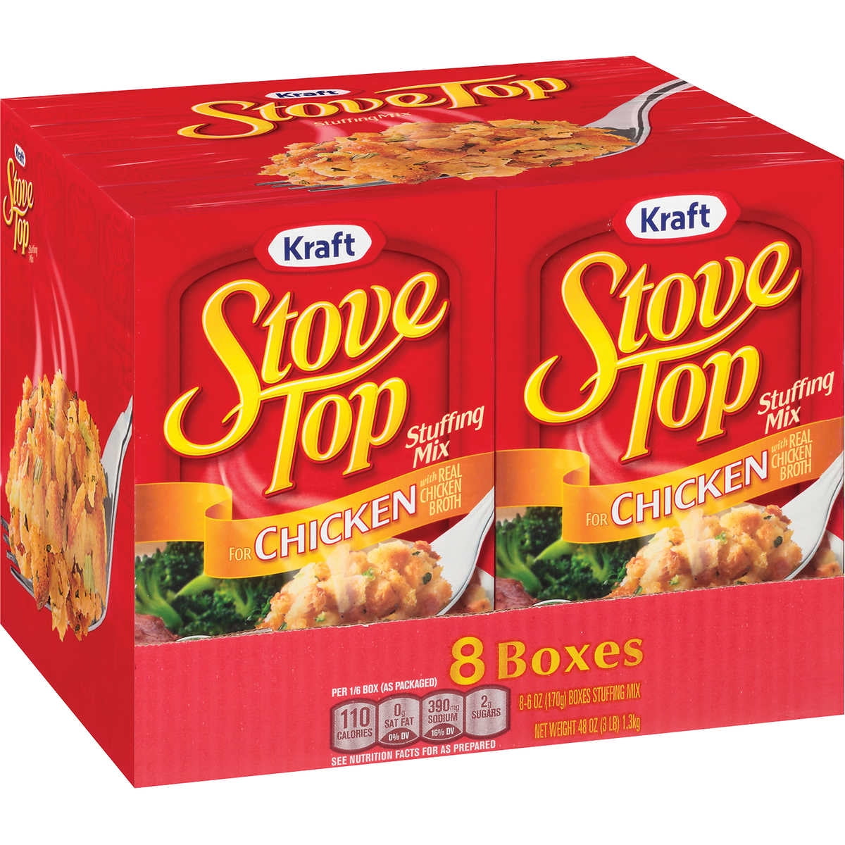 Kraft Stove Top Chicken Stuffing Mix, 6 oz Boxes, Pack of 8 - Walmart.com