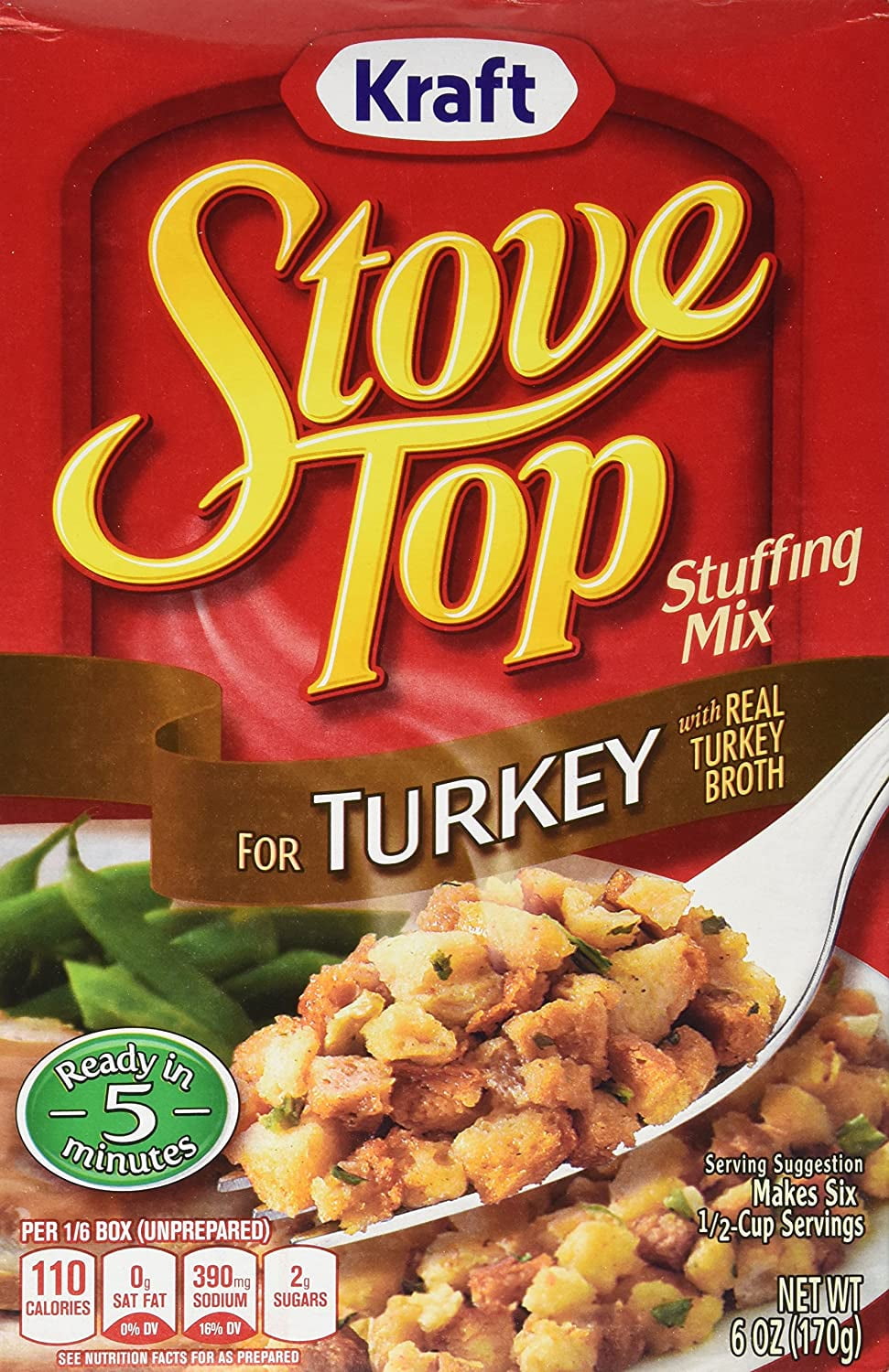 Kraft Stove Top Turkey Stuffing Mix (Pack of 3) 6 oz Boxes - Walmart.com