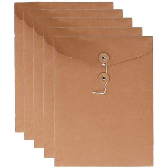 Kraft String Envelope File Folder Project Pockets Jacket Document ...