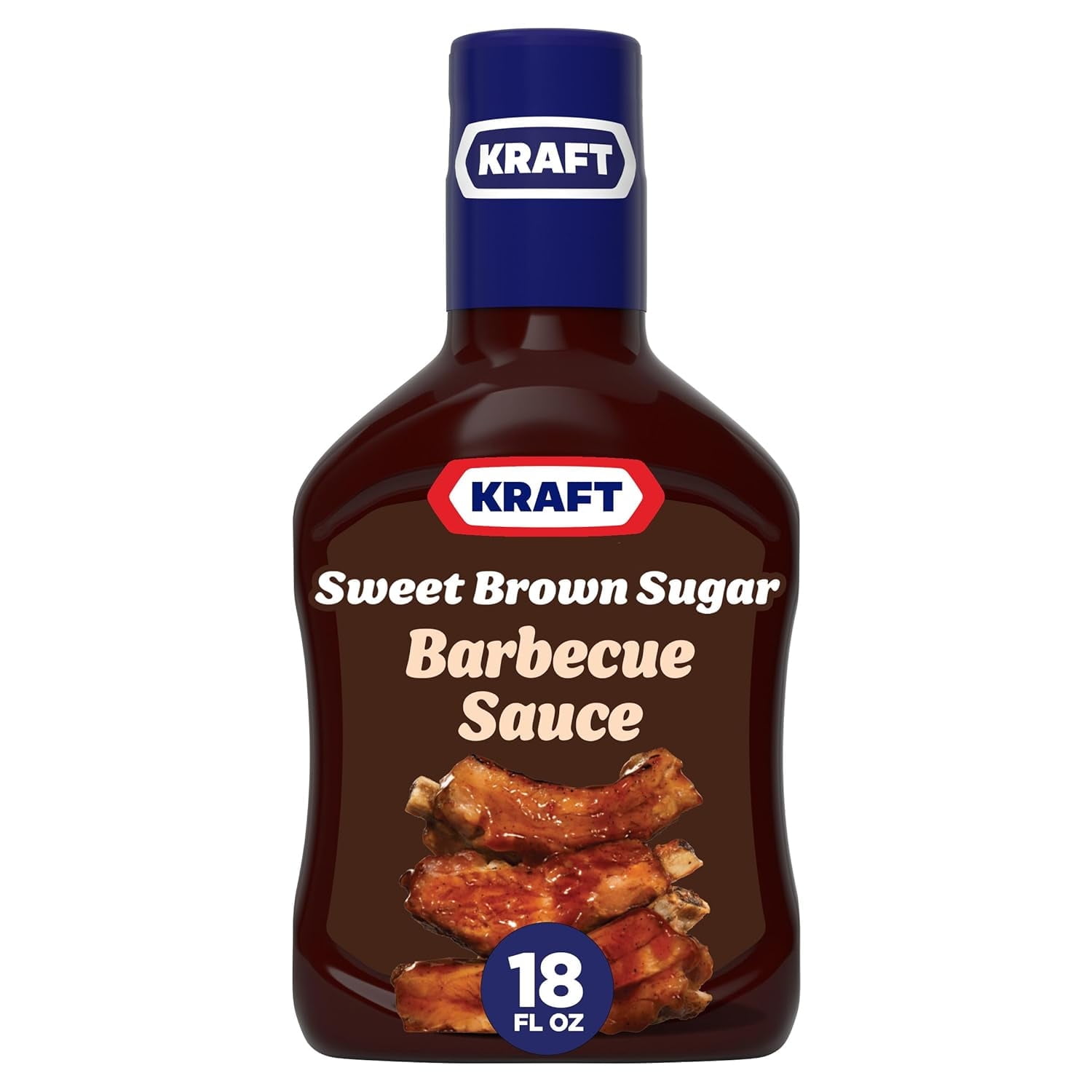 Kraft Sweet Brown Sugar Slow-Simmered Barbecue Sauce, 18 oz Bottle ...