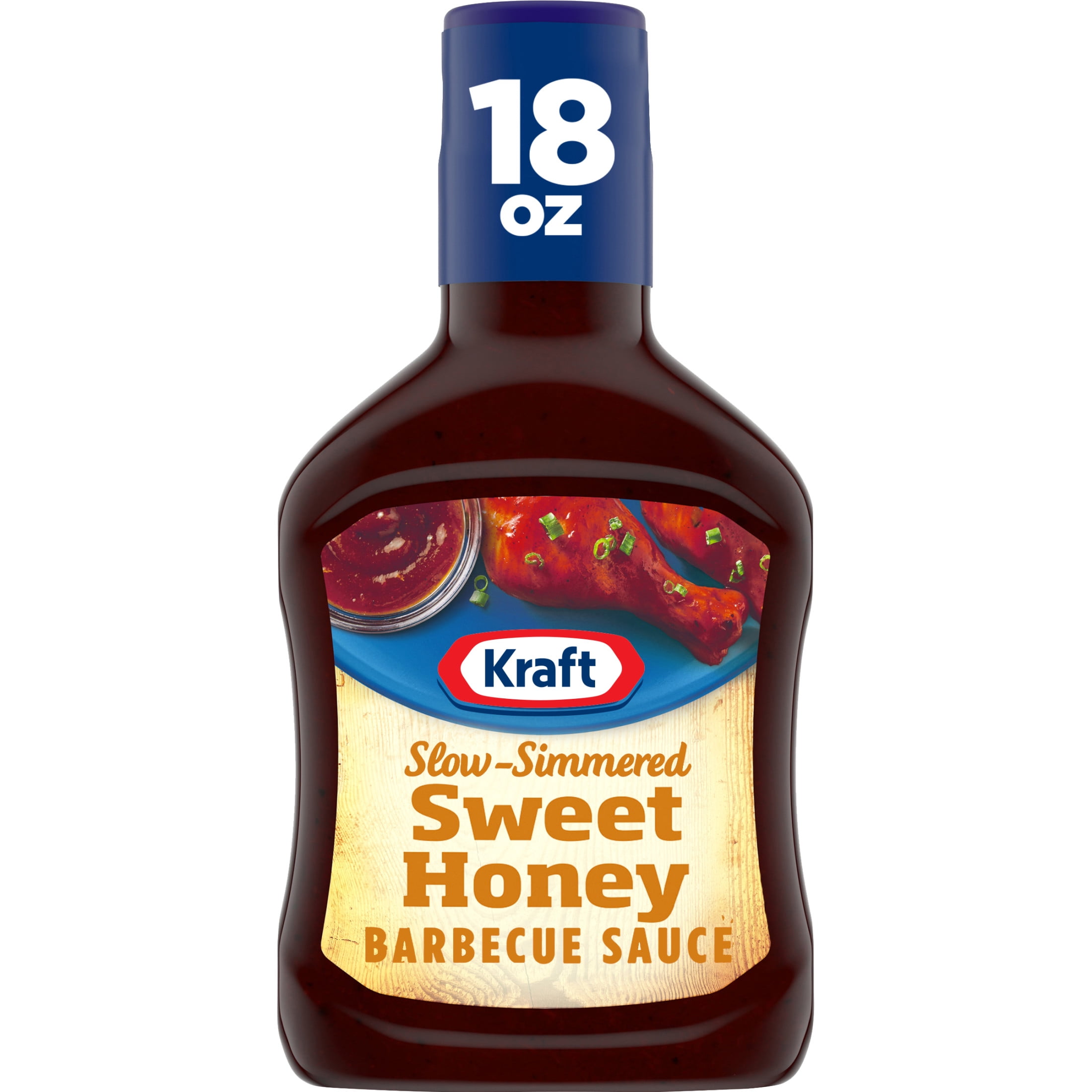Kraft Sweet Honey Slow-Simmered Barbecue BBQ Sauce, 18 oz Bottle ...