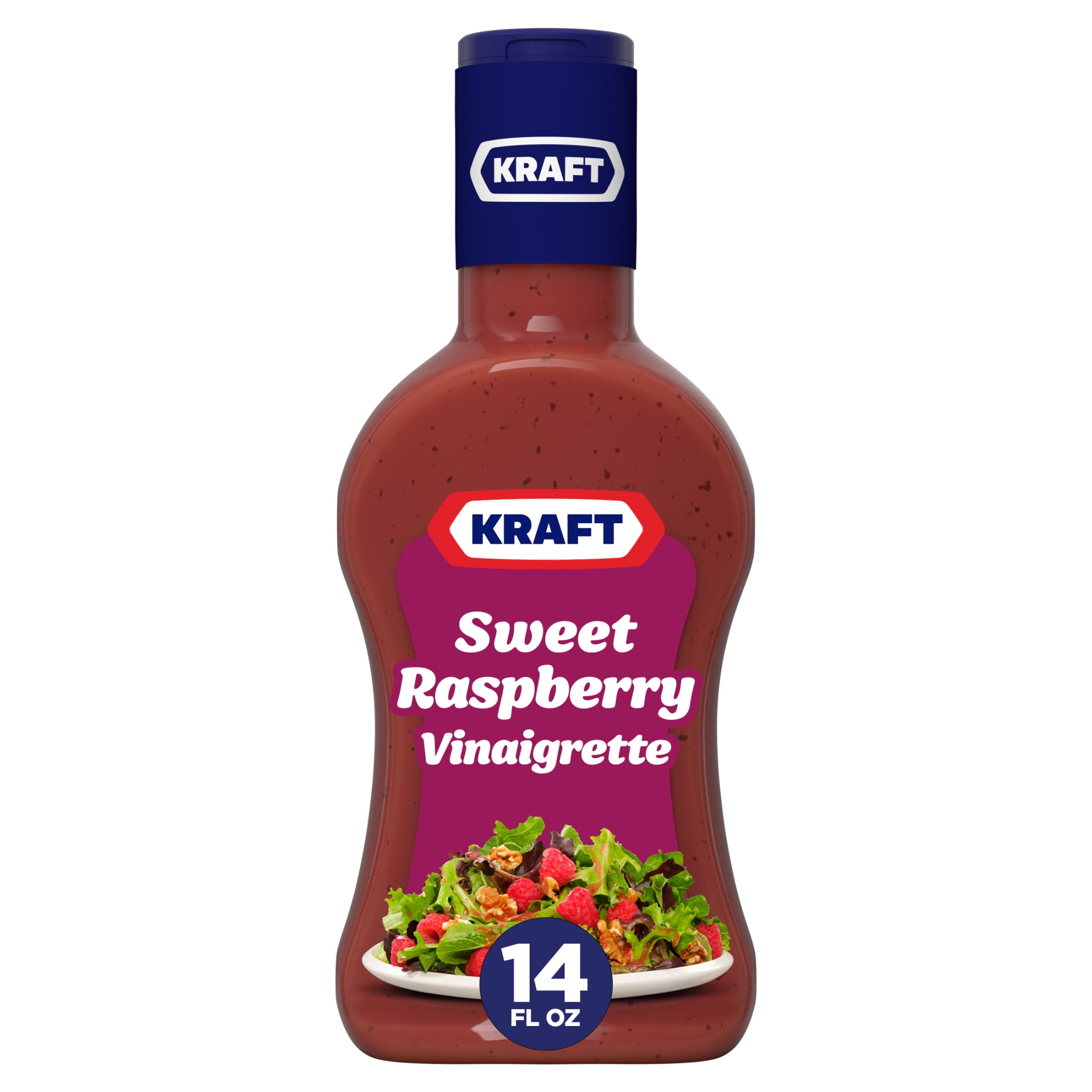 Kraft Sweet Raspberry Vinaigrette Salad Dressing, 14 fl oz Bottle ...