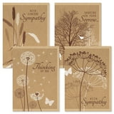 Current Kraft Sympathy Greeting Cards - Set of 8, 5" x 7" Condolence ...