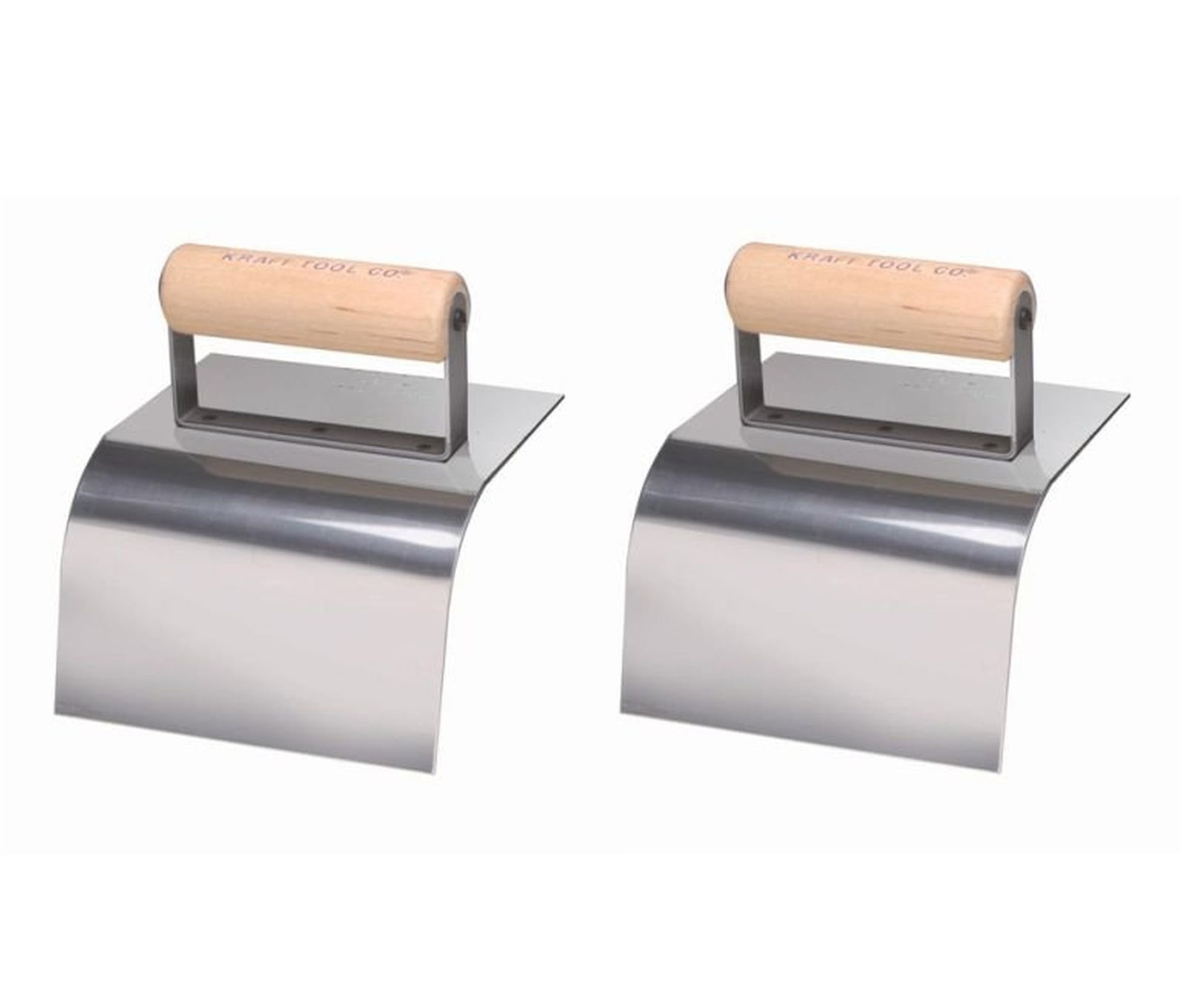 Kraft Tool Co. CF193 6 in. x 5 in. Curb Tool with 2 in. Radius and Wood ...