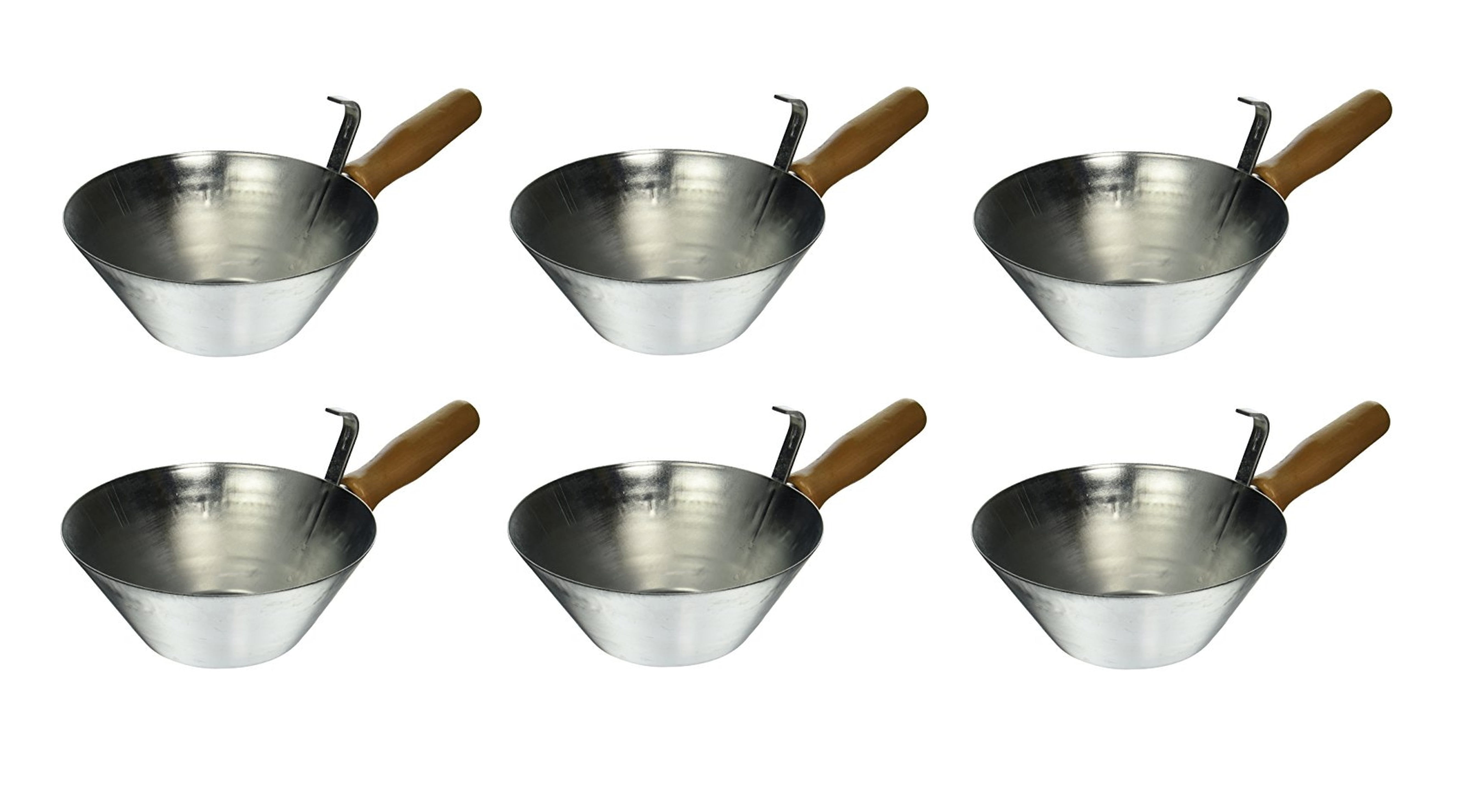 Kraft Tool Co. PL804 Galvanized Steel Bucket Scoop with Wood Handle, 6 ...