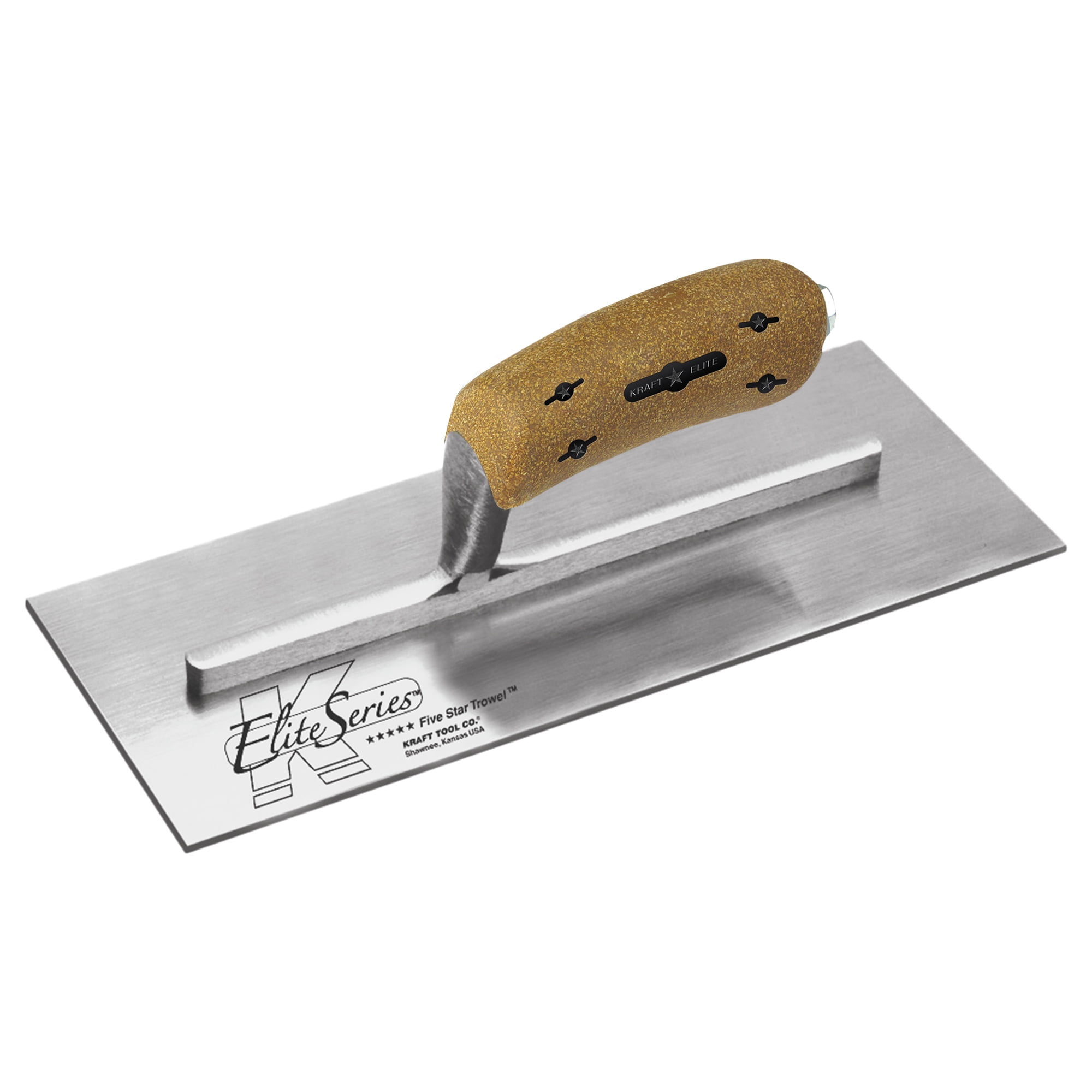 Kraft Tool PLE468K 12" by 5" Carbon Steel Plaster Trowel w Cork Handle ...