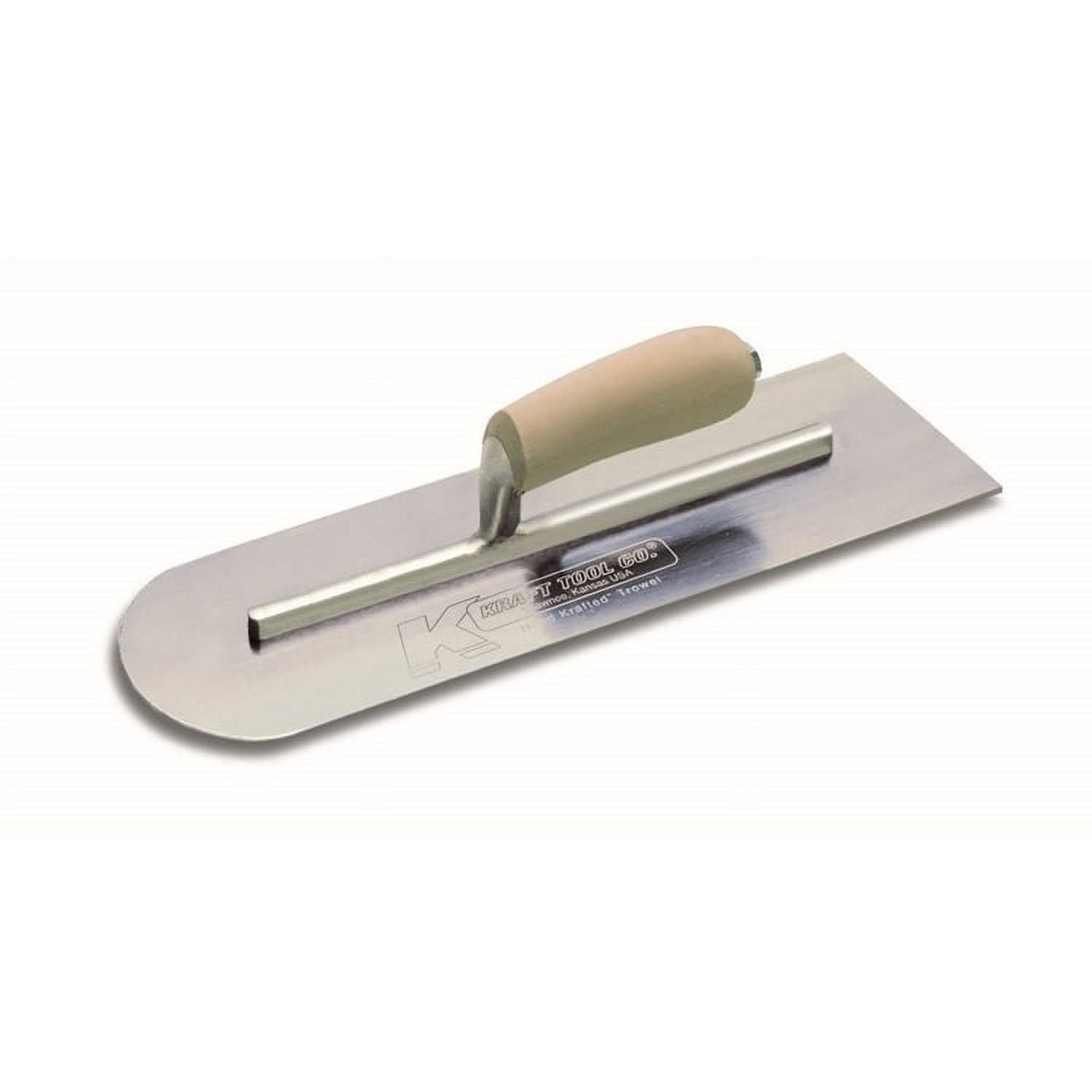 Kraft Tools CF343 18"x5" Round Front/Square Back Cement Trowel w/Camel ...