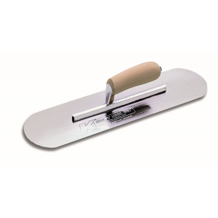 Kraft Tools CF493 14"x4" Chrome No Burn Trowel w/Camel Back Wood Handle ...