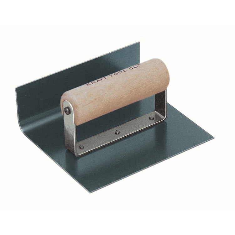 Kraft Tools CF516 6"x6"x3" 1"R Inside Blue Steel Cove Step Tool w/Wood ...