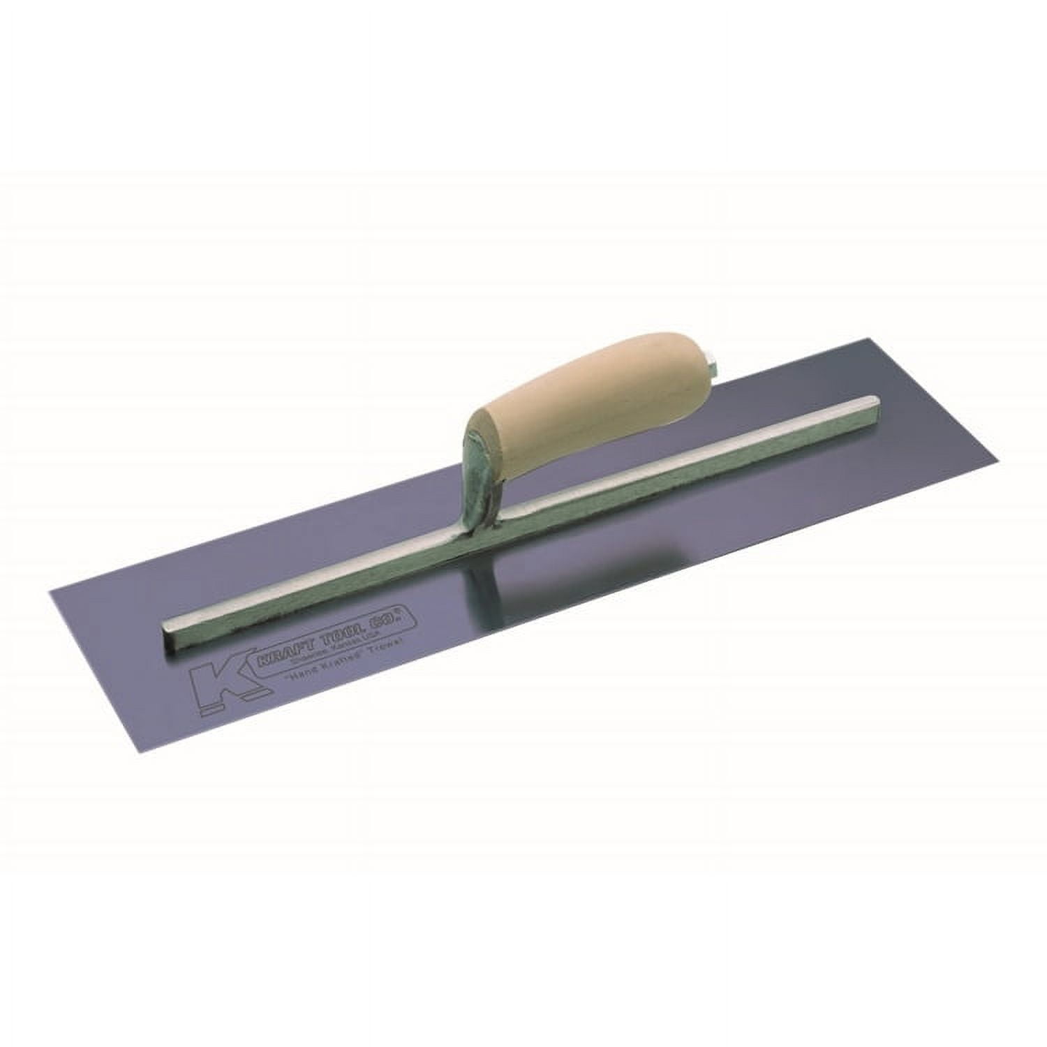 Kraft Tools CF726B 12"x3" Blue Steel Cement Trowel w/Camel Back Wood ...