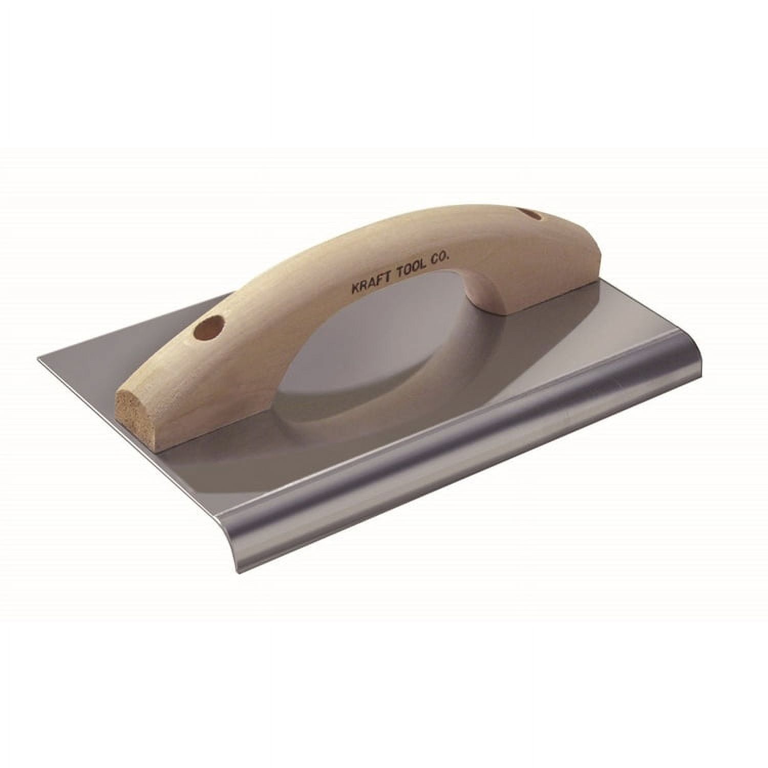 Kraft Tools CF903 10"x6" 5/8"R Stainless Steel Hand Edger with Wood ...