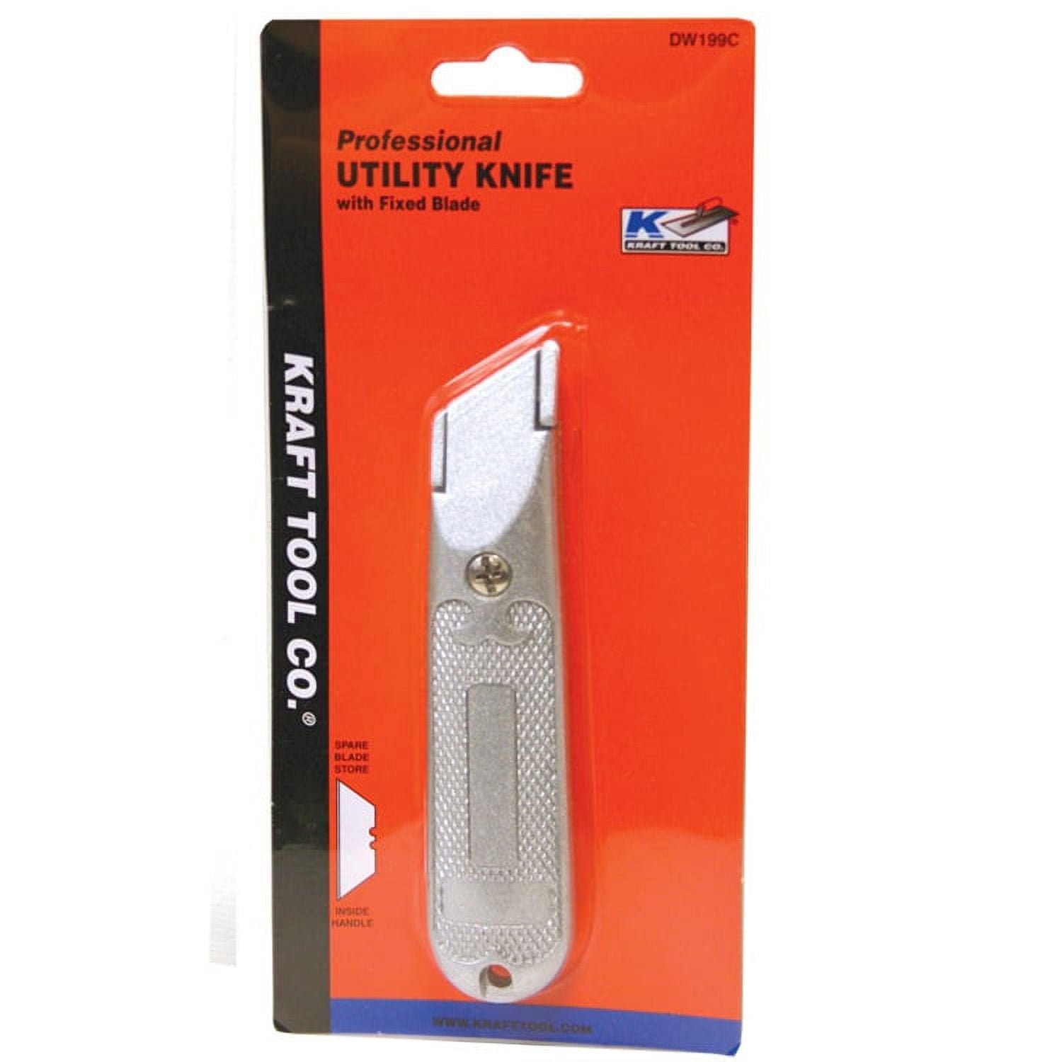 Kraft Tools DW199C Professional Utility Knife w/ Fixed Blade - Walmart.com