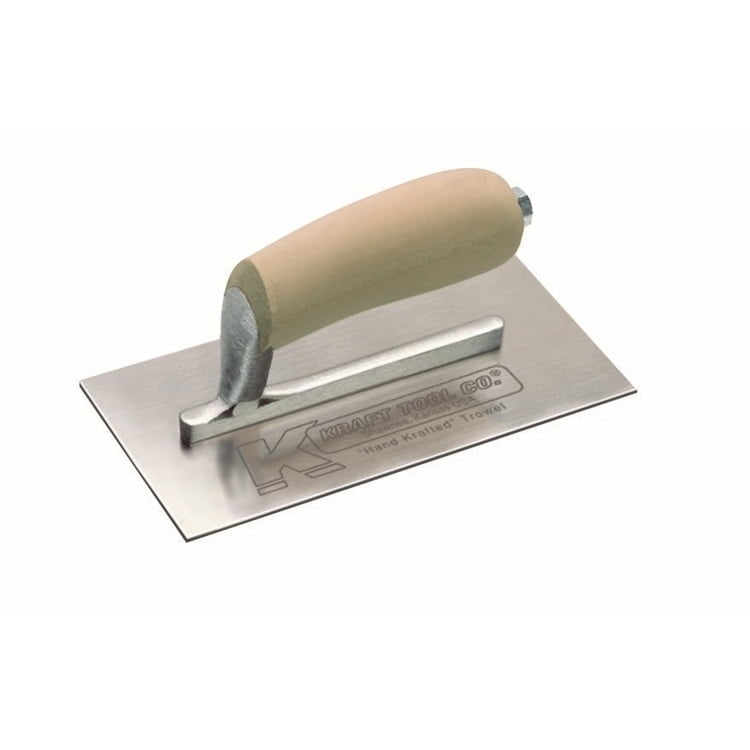 Kraft Tools PL407 8"x3" Midget Trowel w/Camel Back Wood Handle ...