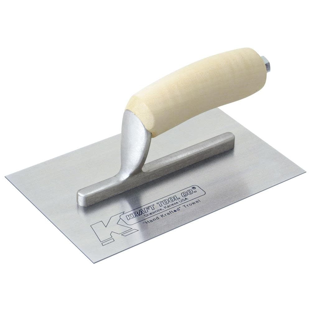 Kraft Tools PL407 8"x3" Midget Trowel w/Camel Back Wood Handle ...