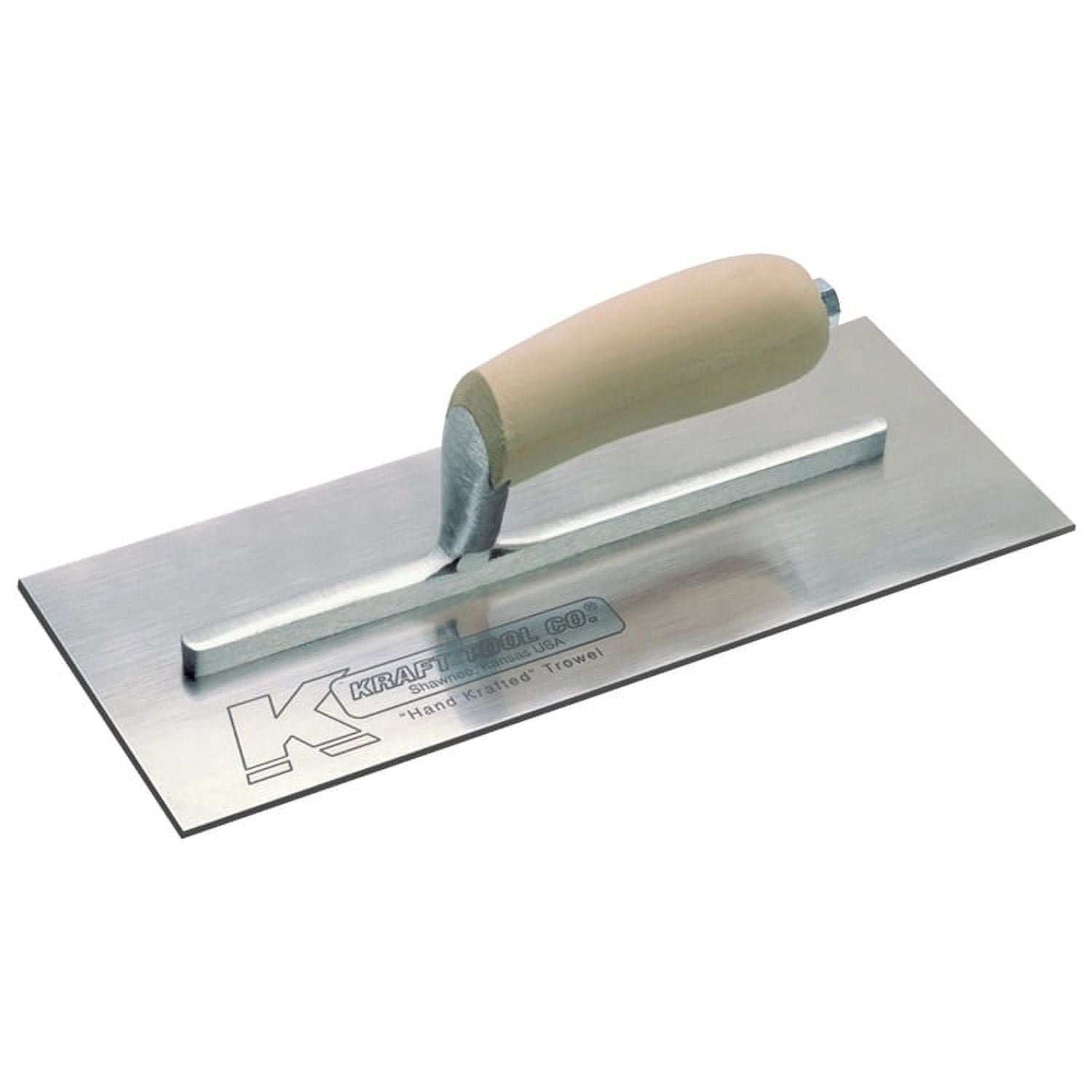 Kraft Tools PL451 11"x4-1/2" Plaster Trowel w/Camel Back Wood Handle ...