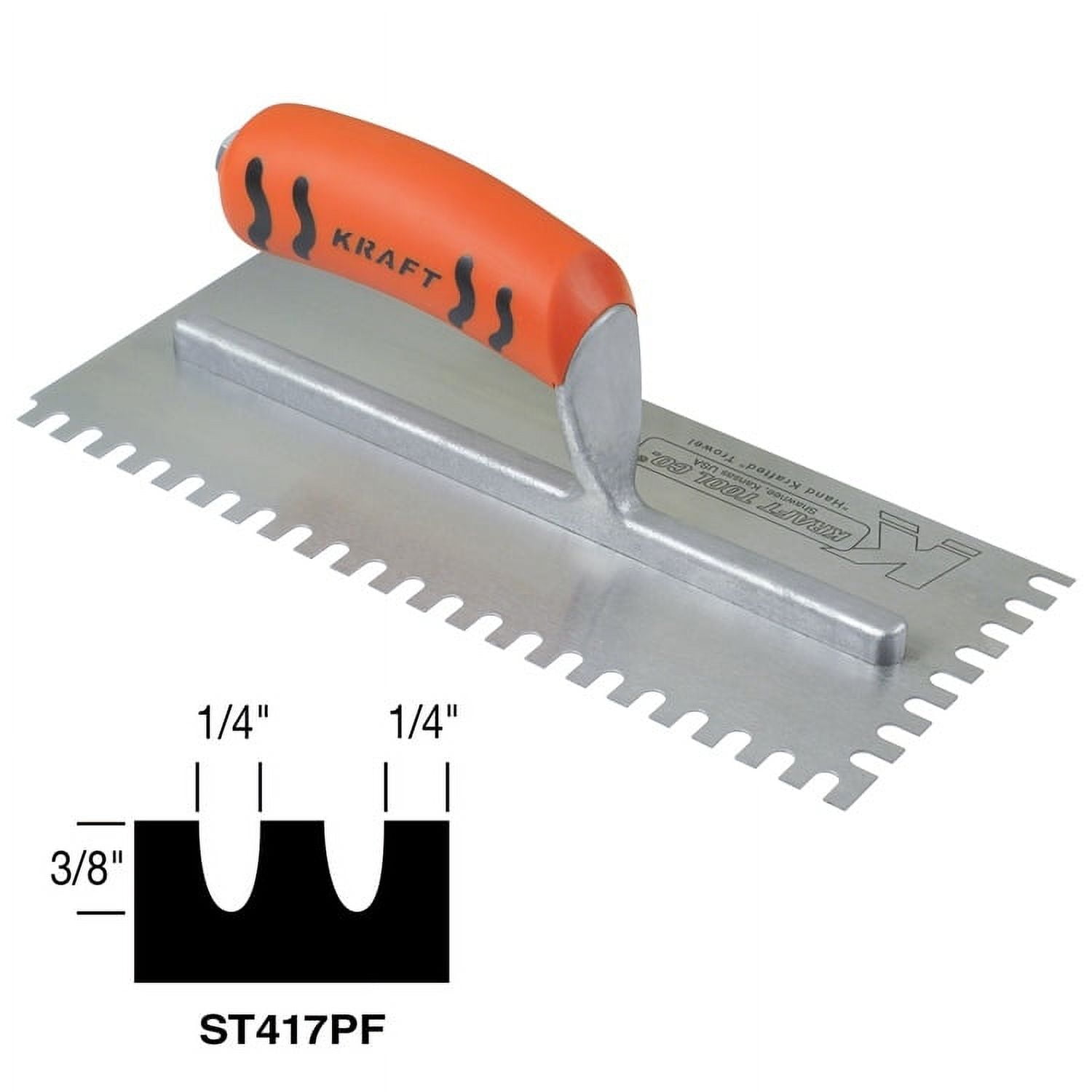 Superior Tile Cutter and Tools Trowel,U-Notch,11in. L x 4-1/2in. W ...