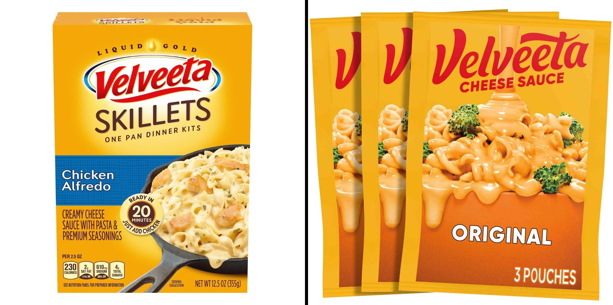 Kraft Velveeta Skillets Chicken Alfredo Dinner Kit 12.5 oz & Velveeta ...
