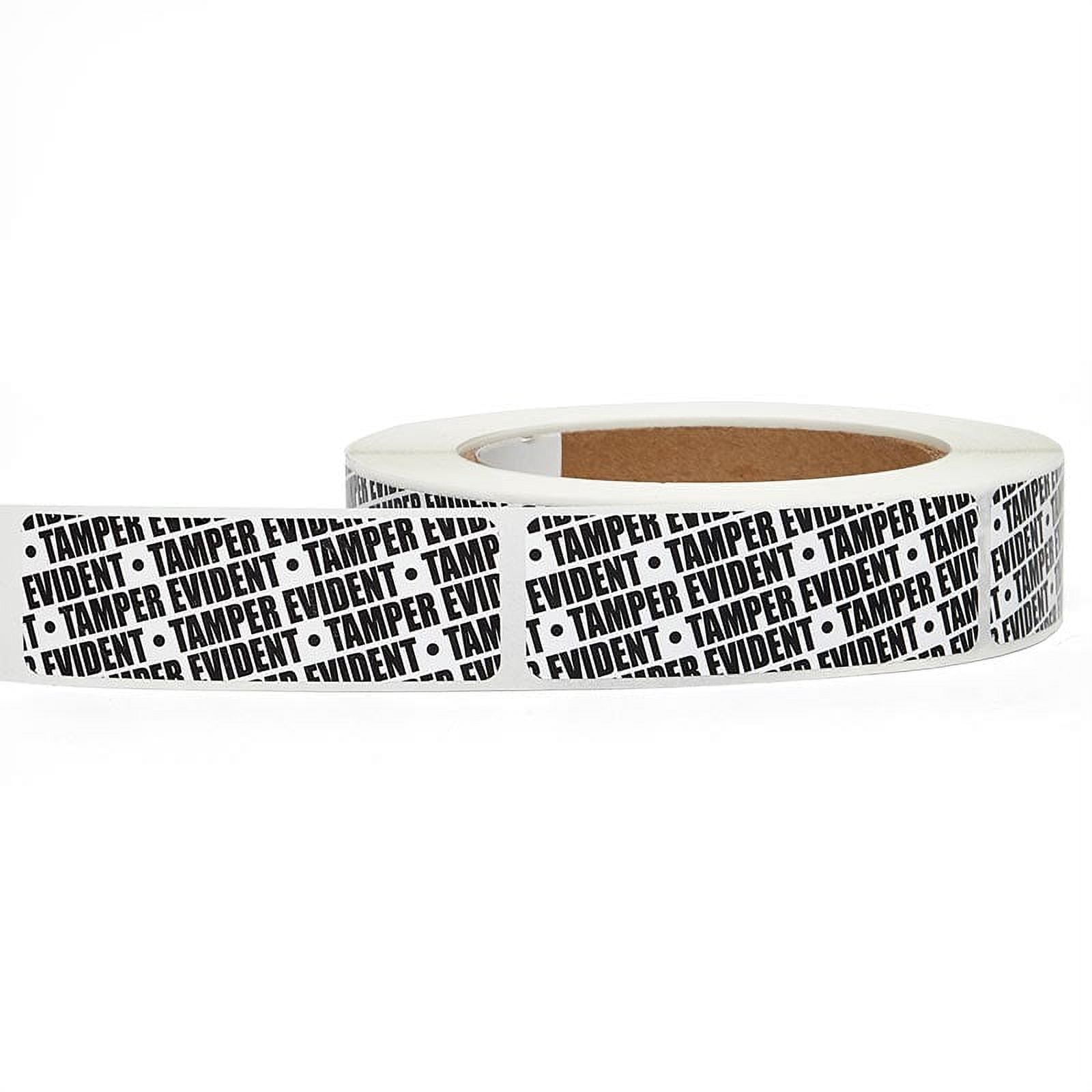 Kraft/White Tamper Proof Labels - 1 X 3 - White - Roll 1 by Paper Mart ...