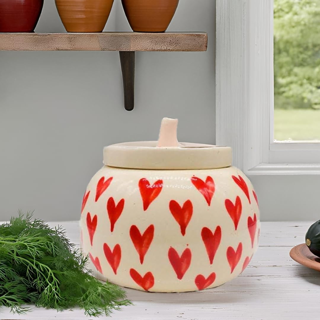 Kraftlik Handicrafts Apple Shape Ceramic Pickle Jars Pottery Ceramic ...