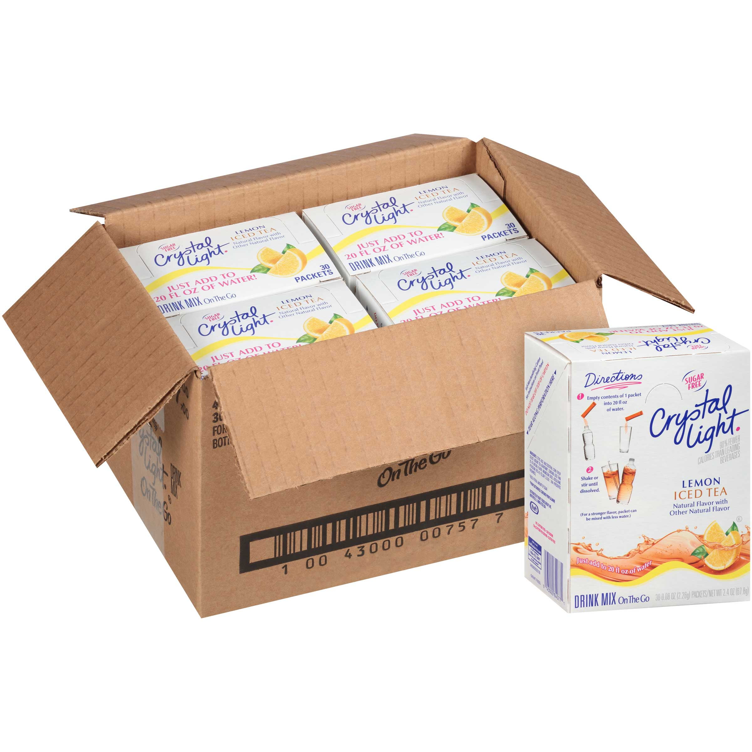 Krafts Crystal Light On The Go Iced Tea Drink 20 Ounce, 30 per pack ...
