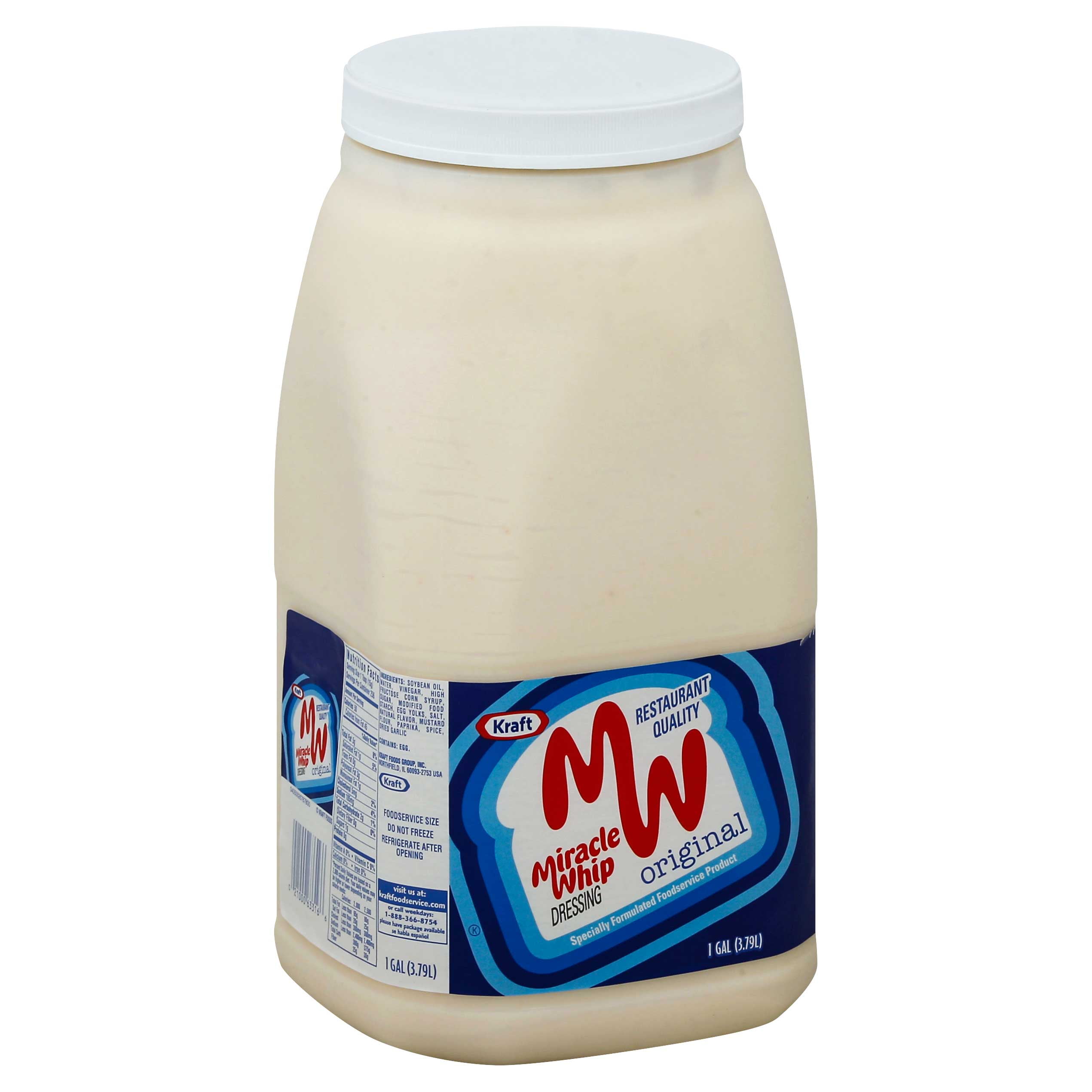 Krafts Miracle Whip Dressing Foodservice Label Only, 1 Gallon -- 4 per ...