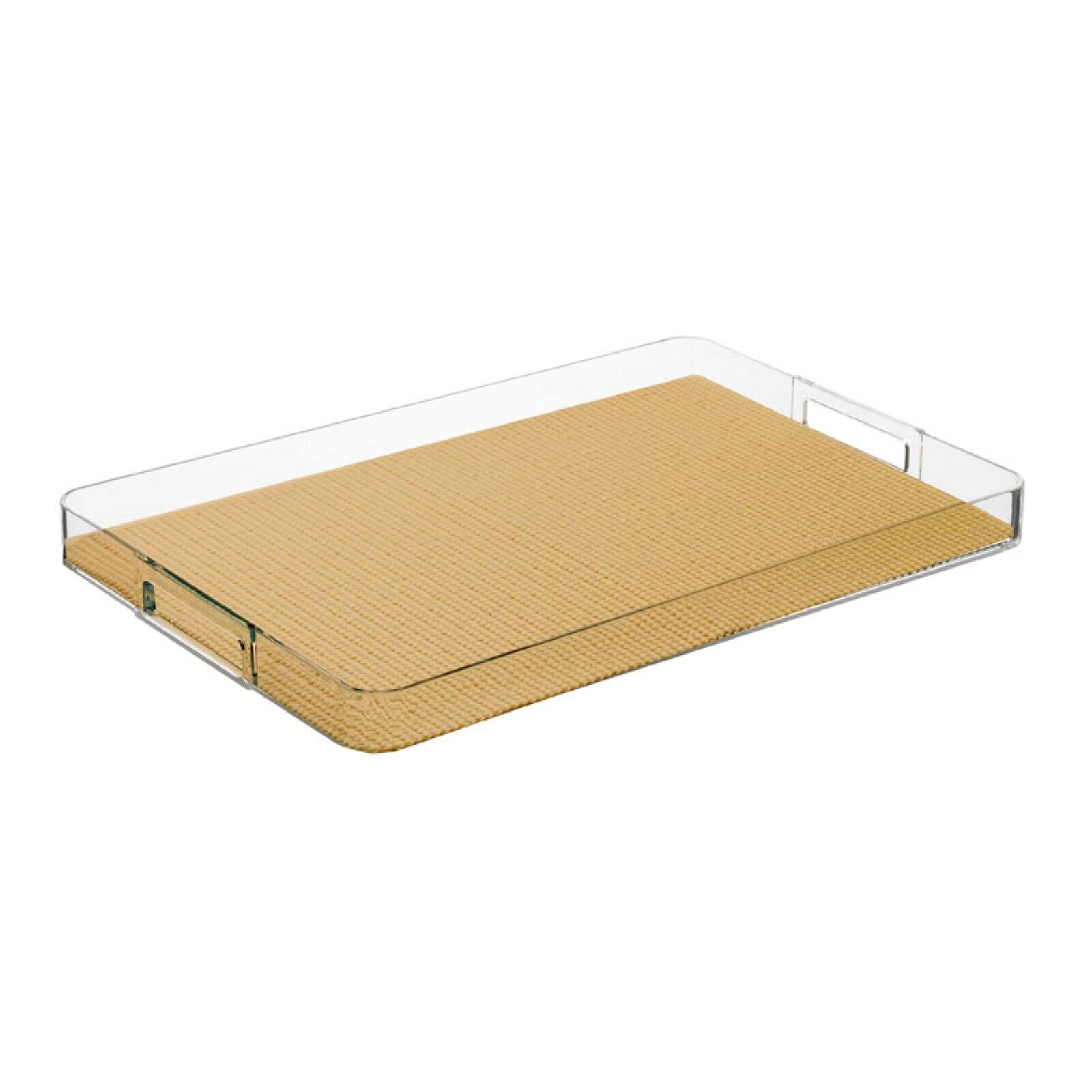 Kraftware 38629 Fishnet Rect. Handled Galery Tray 20 In. X 14 In. Camel ...
