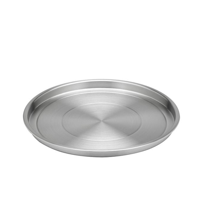 Kraftware 71412 Brushed 12 Inch Stainless Steel Round Tray - Walmart.com