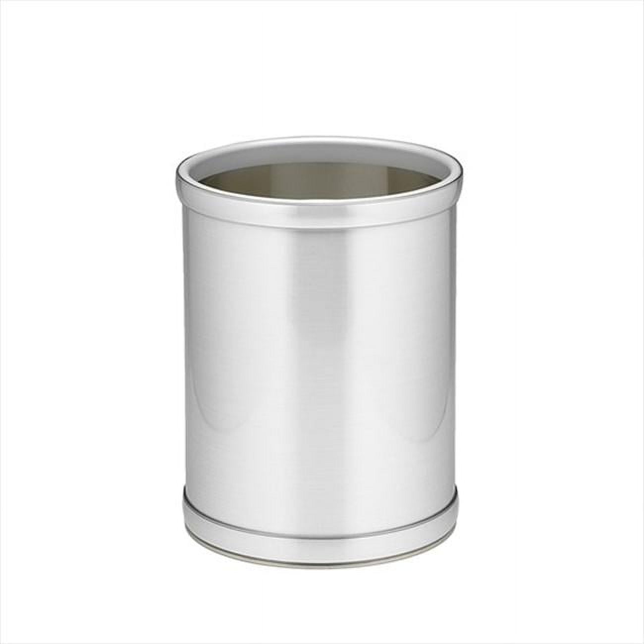 Mylar 8Qt Round Wastebasket (Brushed Chrome) - Walmart.com