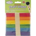 Krafty Kids Colored Craft Sticks - 2/5" W x 4-1/2" L, Assorted Colors ...