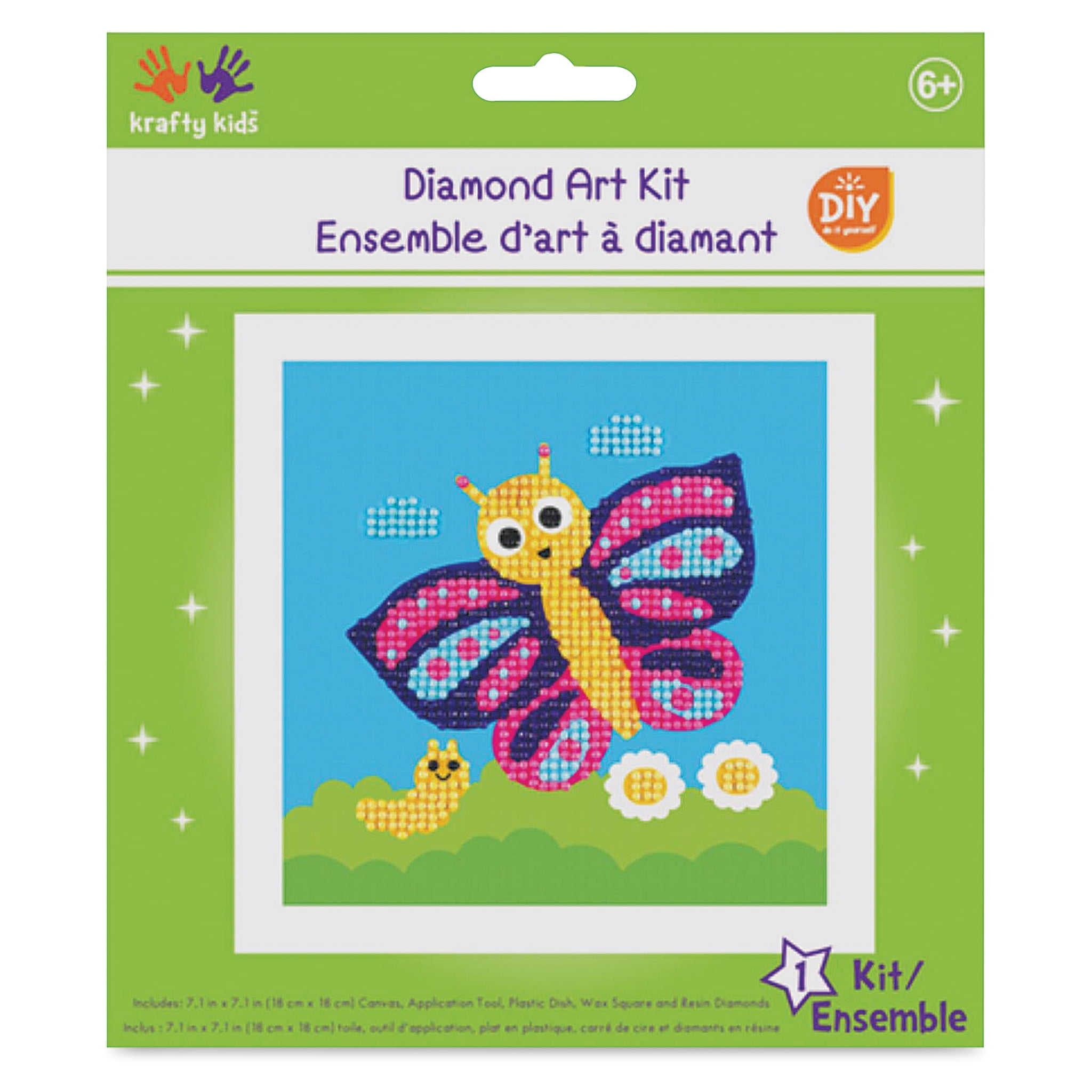 Krafty Kids Diamond Art Kit - Butterfly - Walmart.com