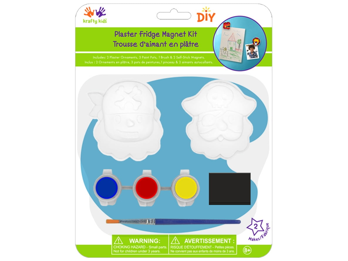 Krafty Kids Plaster Fridge Magnet Kit-Pirates - Walmart.com