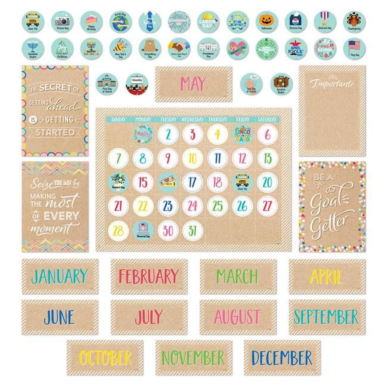 Krafty Pop Calendar Bulletin Board Set - Walmart.com