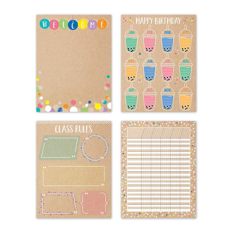 Creative Teaching Press Krafty Pop Classroom Essentials 4-Chart Pack ...