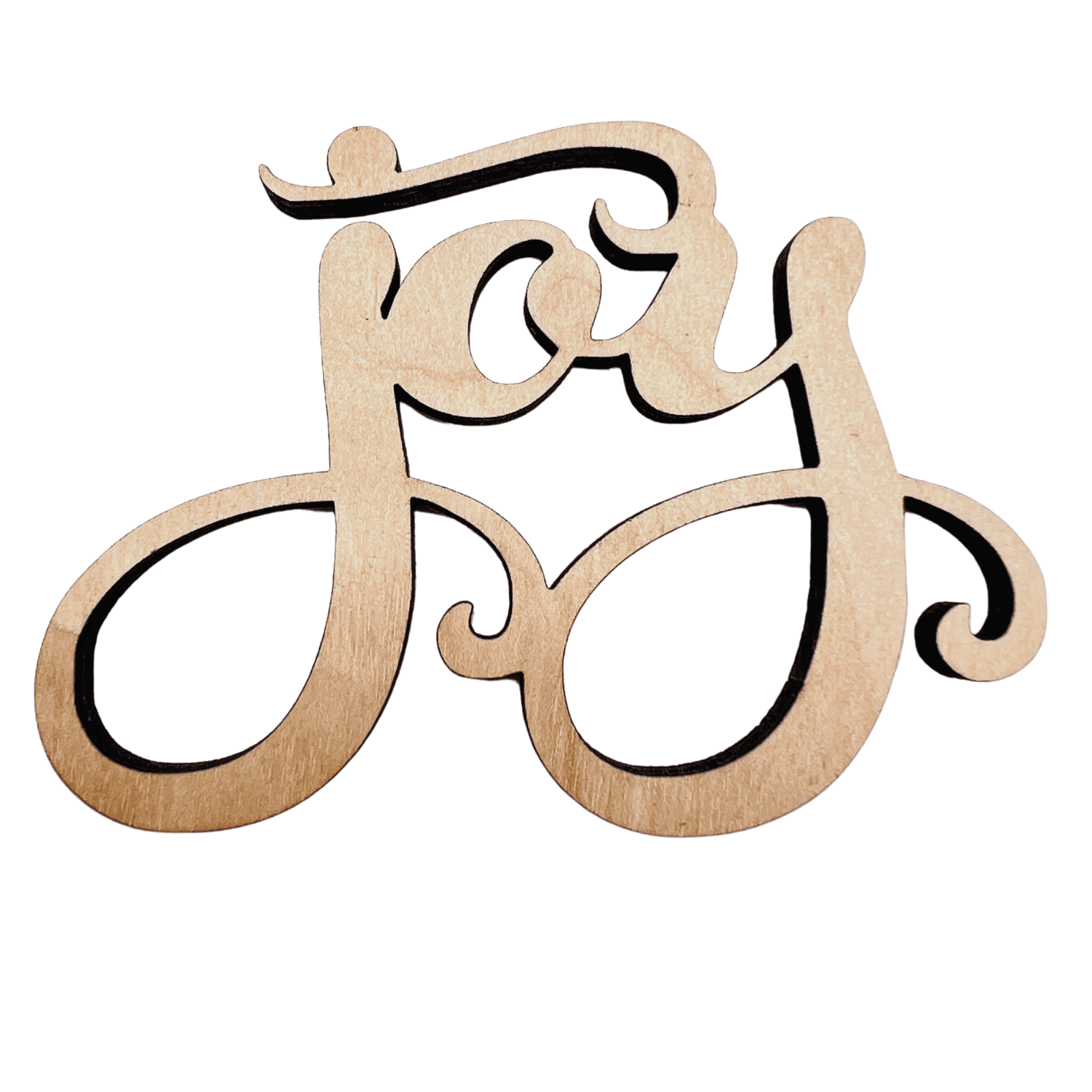 Krafty Supply 1/4" Birch Wood Joy- Script Font | Christmas Crafts ...