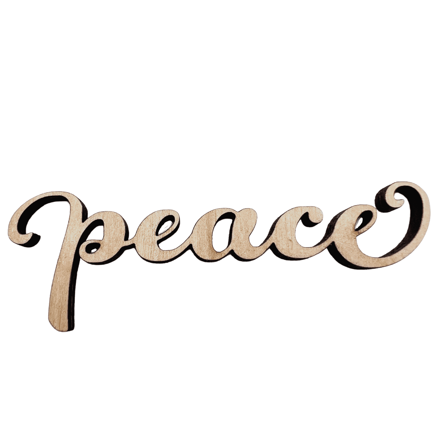 Krafty Supply 1/4" Birch Wood Peace- Script Font | Christmas Crafts ...