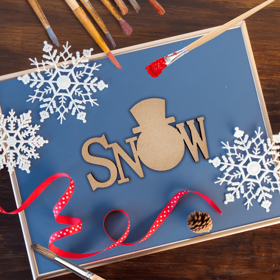 Krafty Supply 1/4" MDF Wood Joy- Script Font | Christmas Crafts | Merry ...