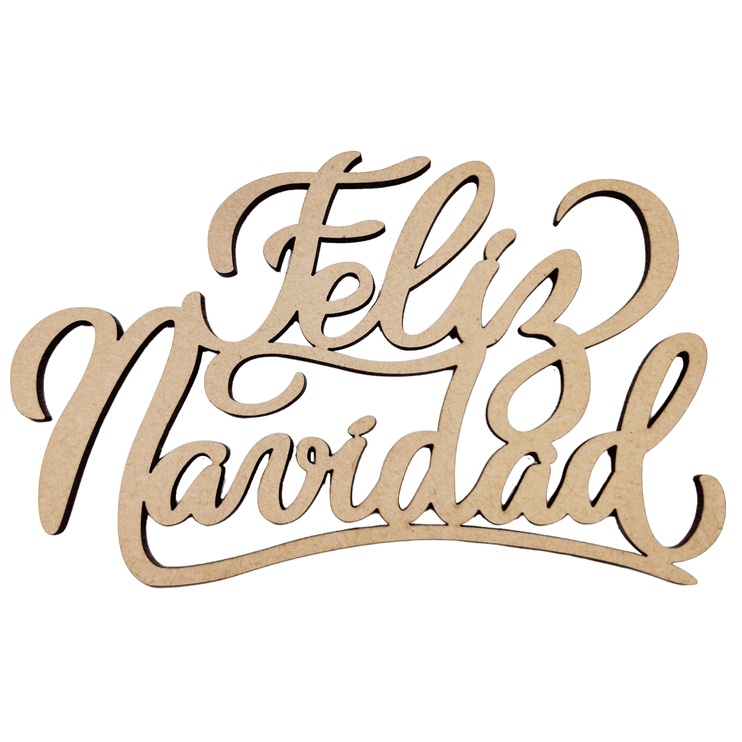 Krafty Supply 1/4" MDF Feliz Navidad Wood Words Cutout | Merry ...