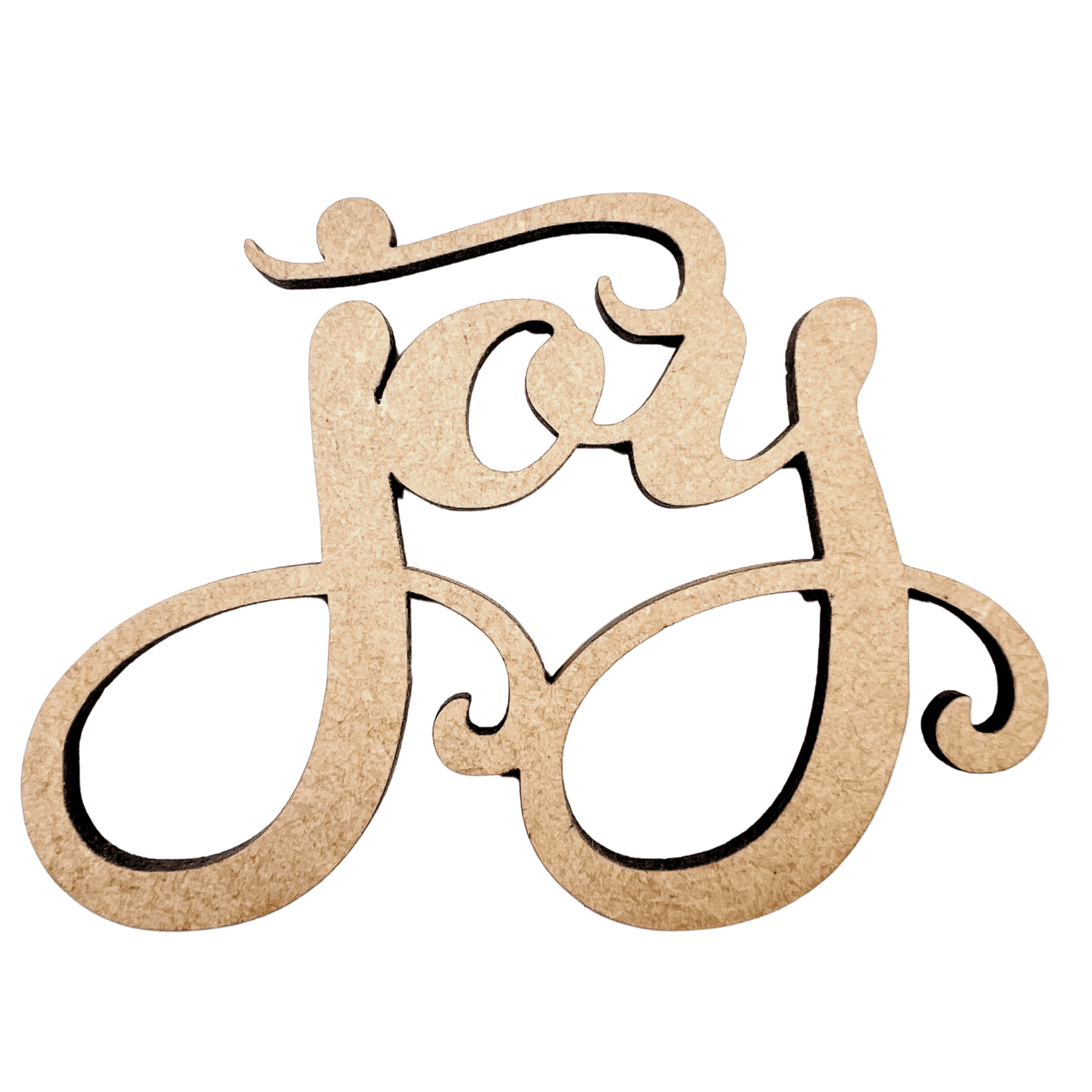 Krafty Supply 1/4" MDF Wood Joy- Script Font | Christmas Crafts | Merry ...