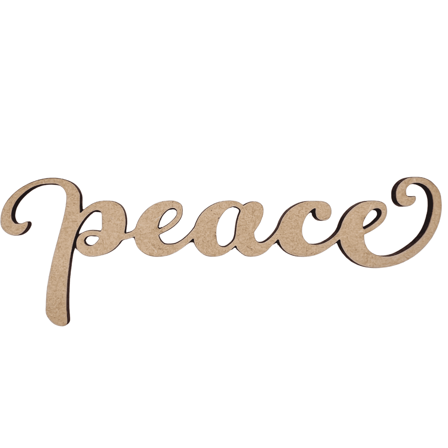 Krafty Supply 1/8" MDF Wood Peace- Script Font | Christmas Crafts ...