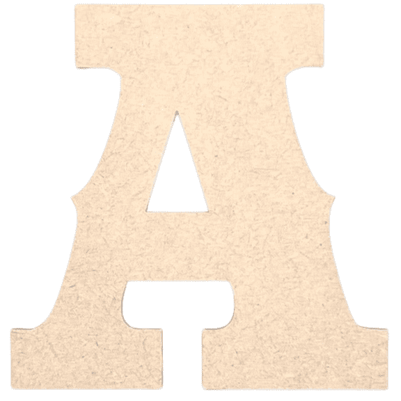Krafty Supply 12" Tall Western Block - MDF Letter P | 1/4" Thick ...