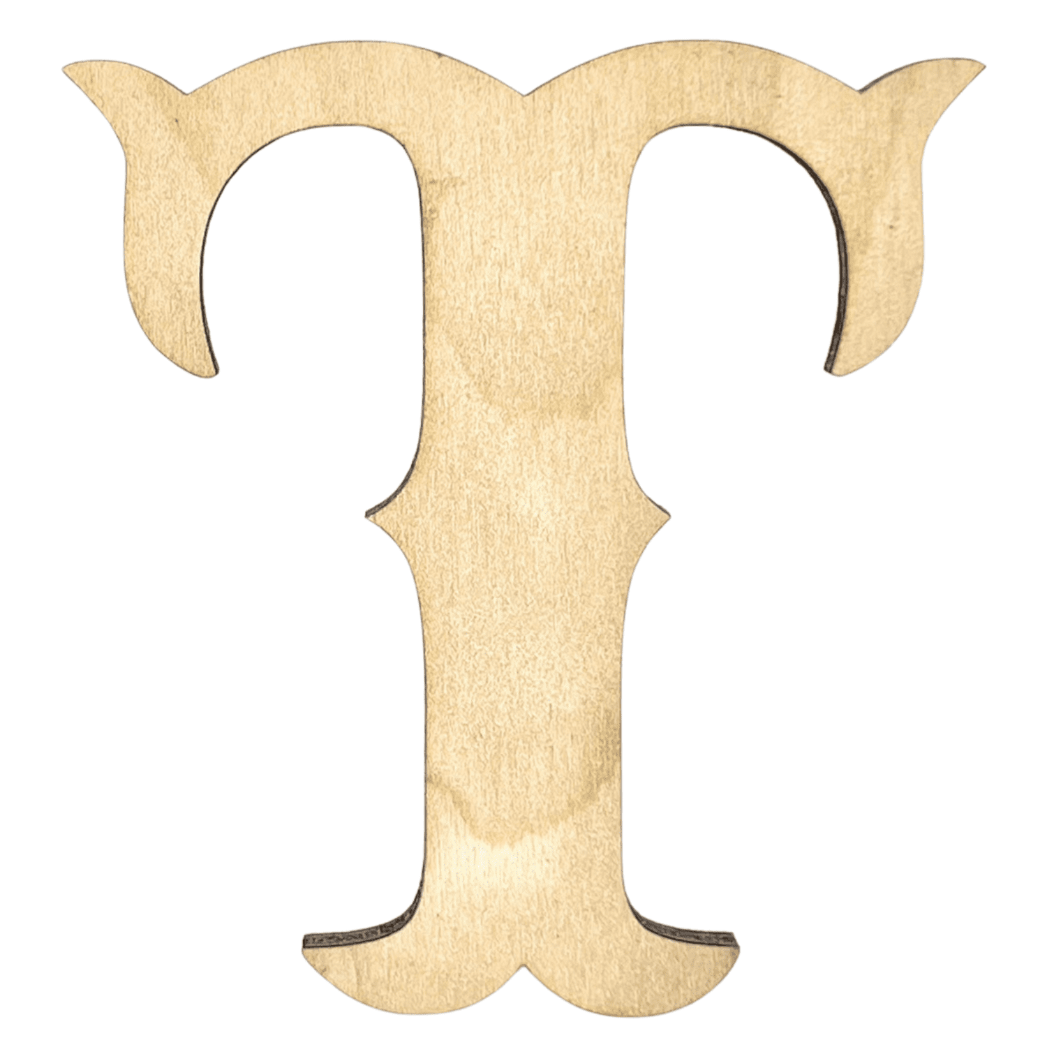 Krafty Supply 18" Tall Birch Plywood Letter T |1/4" Thick | Western ...