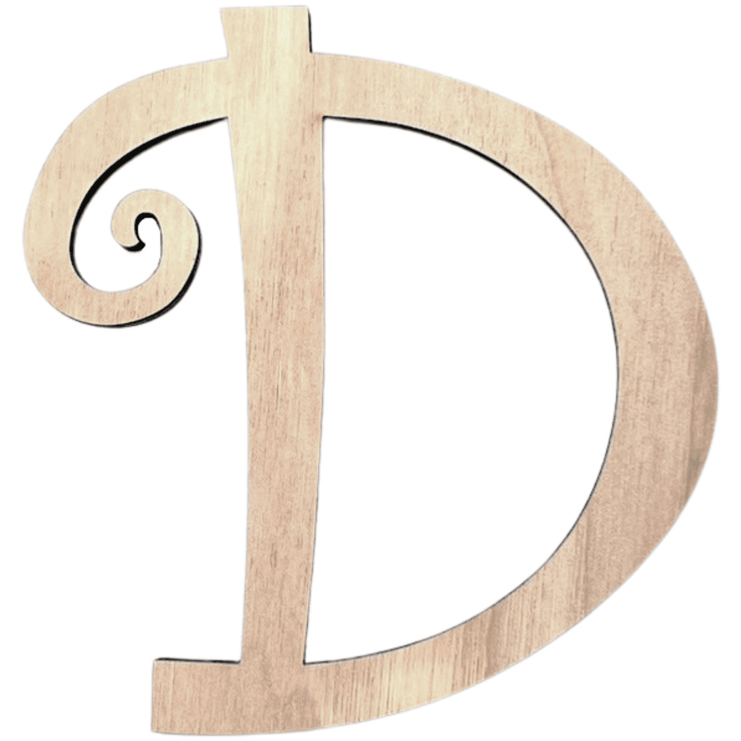 Krafty Supply - 2" Tall Birch Letter D | 1/4" Birch Plywood |Curlz ...