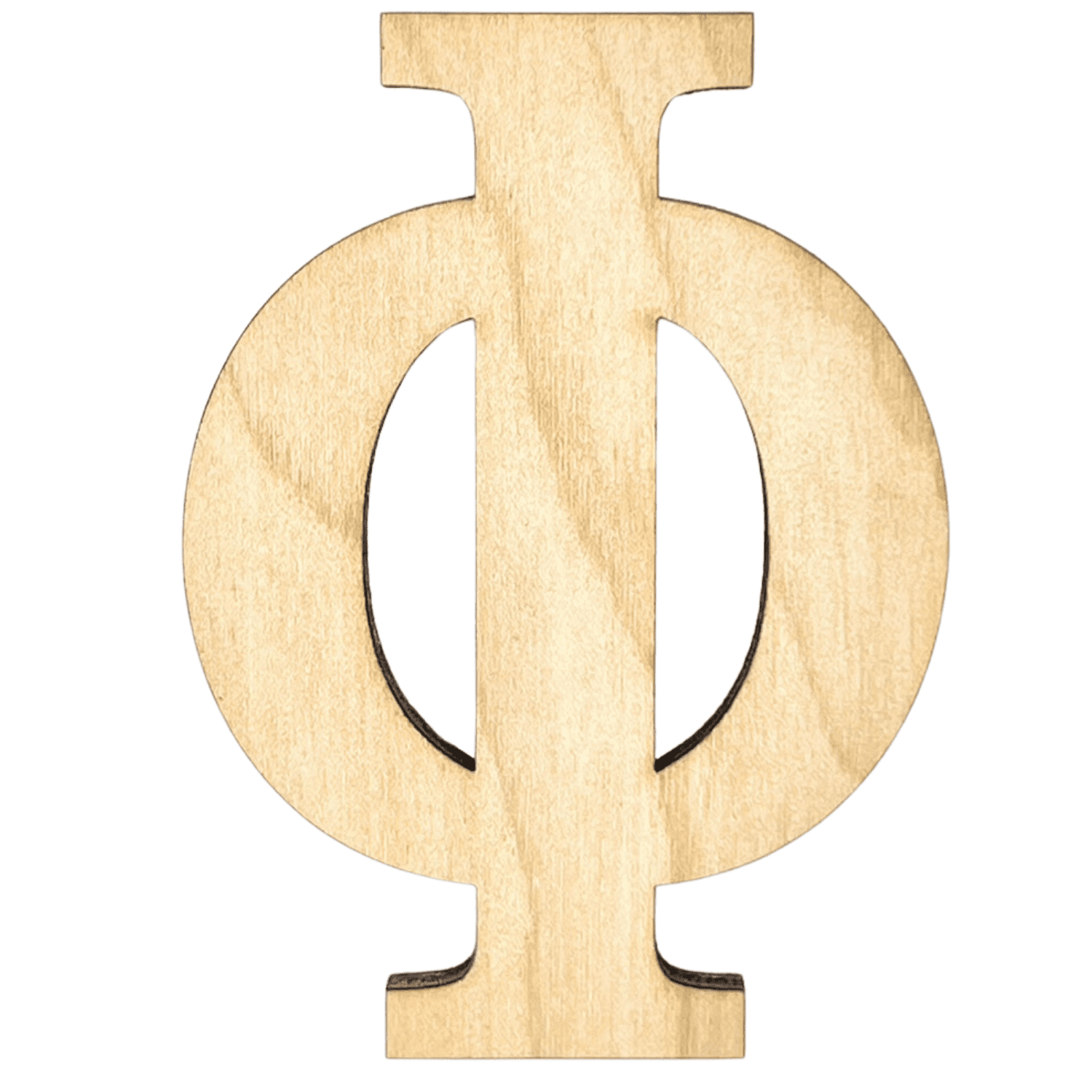 Krafty Supply 2" Tall Greek Wood Letter PHI | 1/4" Thick Birch Plywood ...