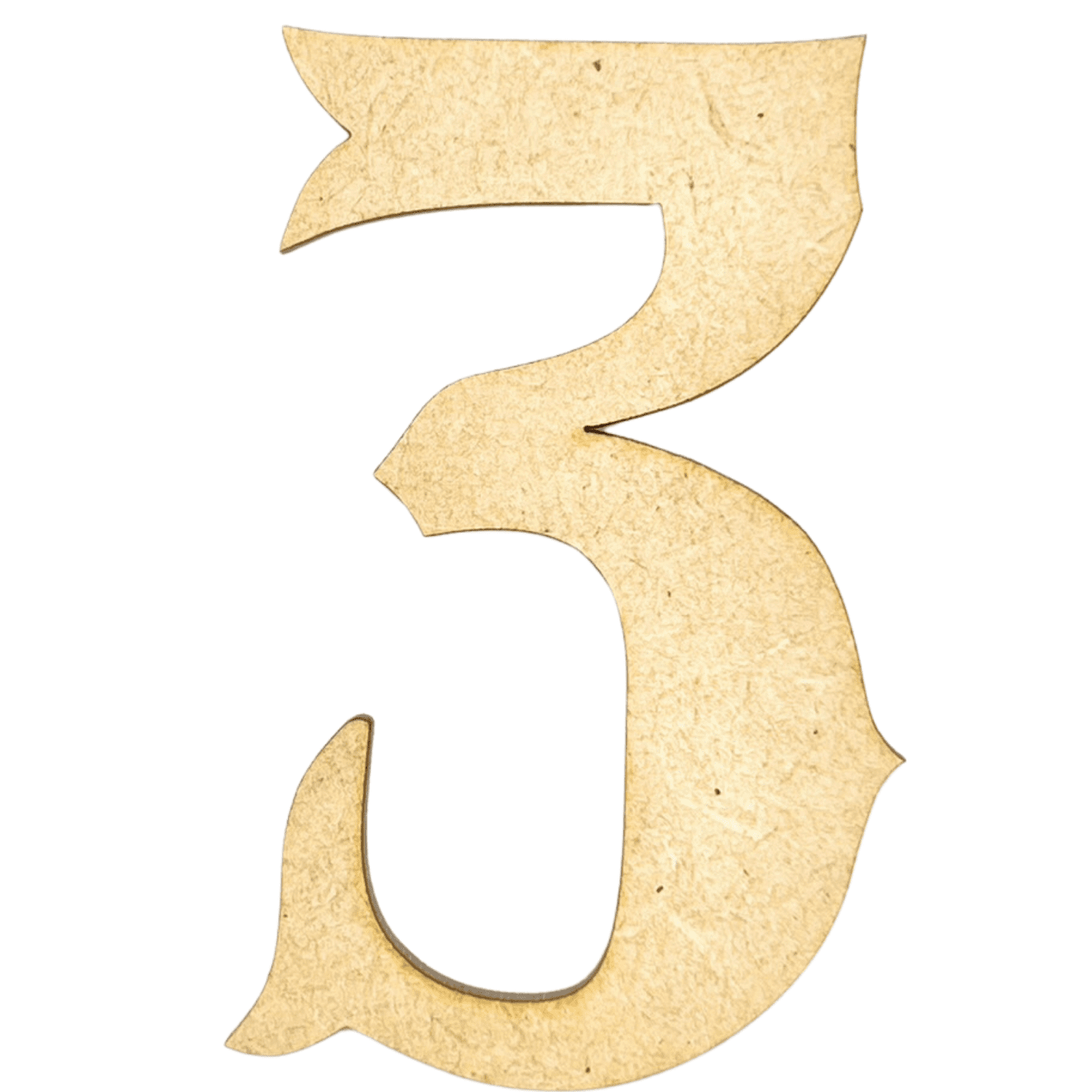 Krafty Supply 3" Tall MDF Letter 3 |1/4" Thick | Western Railroad ...